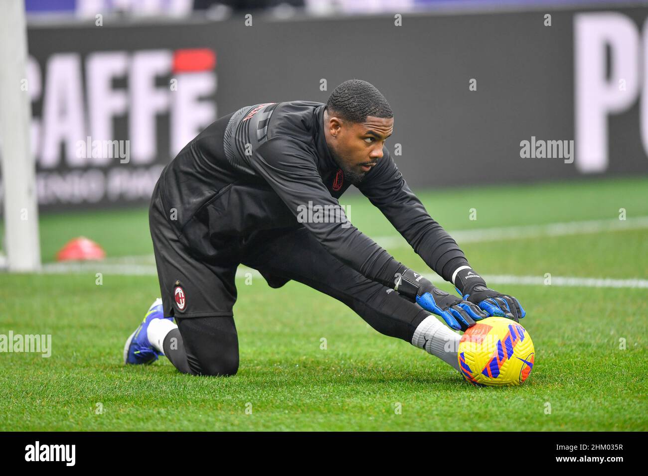 Milano, Italy. 05th Feb, 2022. Goalkeeper Mike Maignan (16) of AC Milan ...