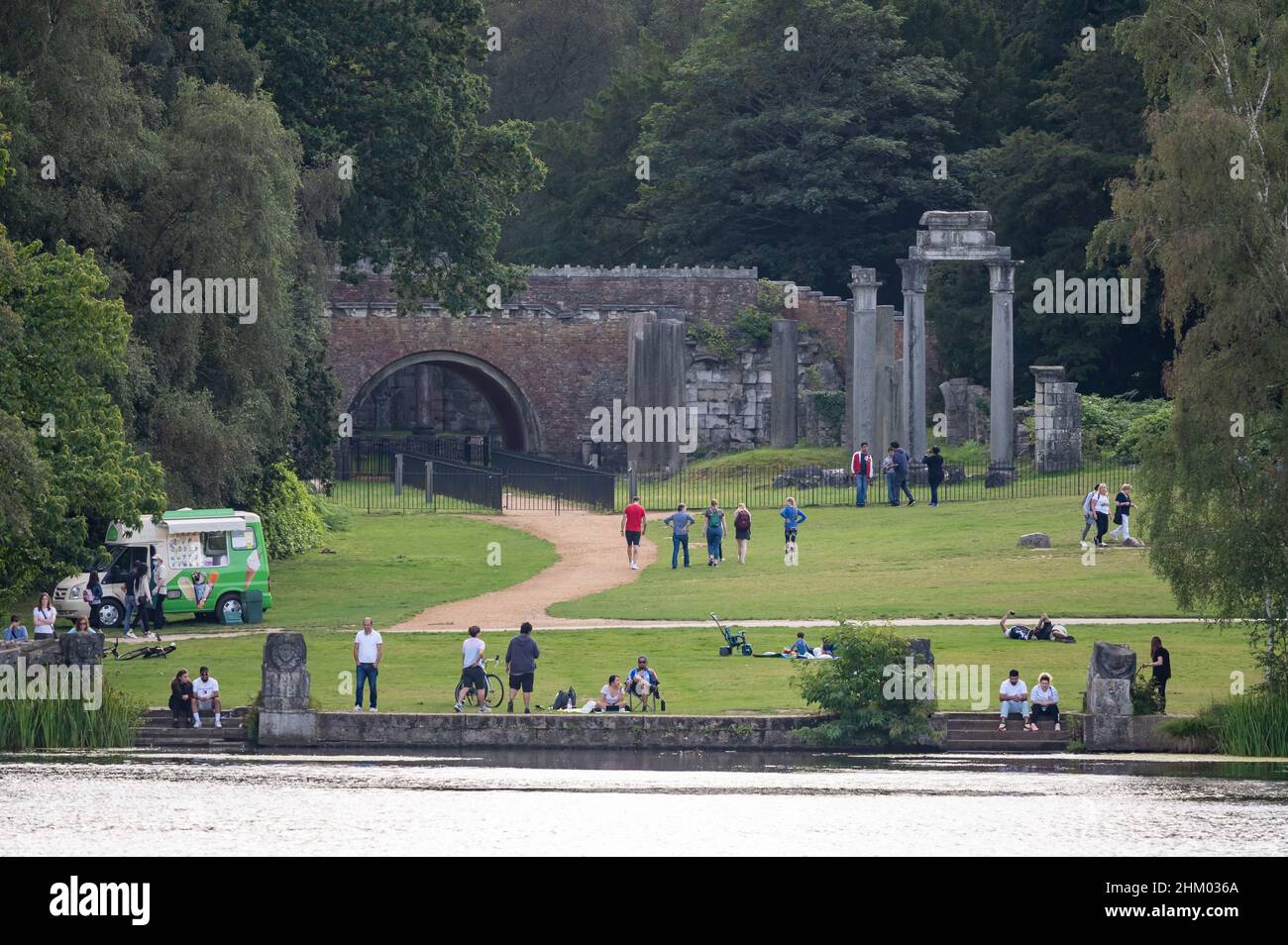 Ruined Temple, Virginia Water - Windsor Great Park, London Stock Photo ...