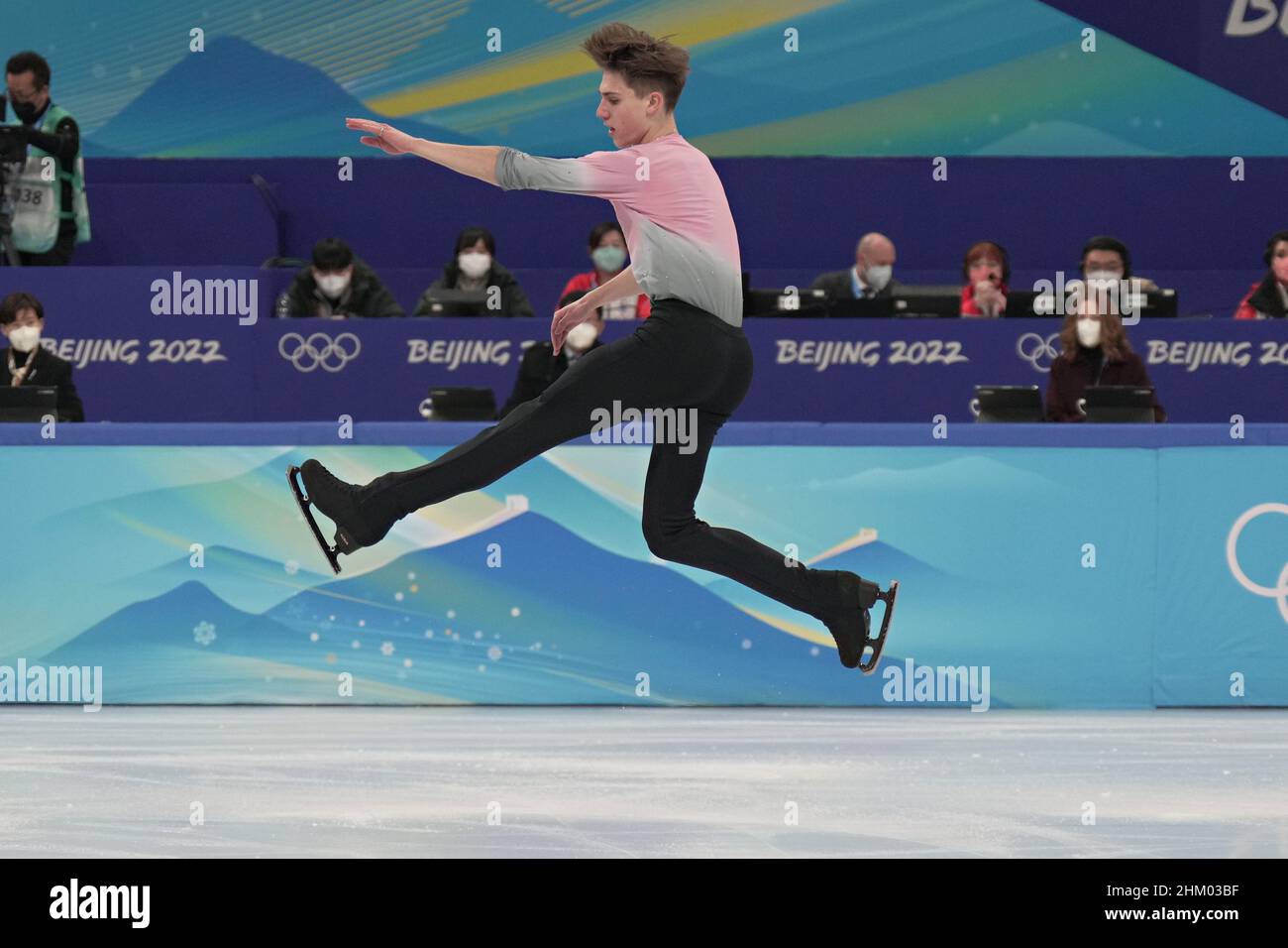 Beijing, China. 06th Feb, 2022. Roman Sadovsky of Canada performs a ...