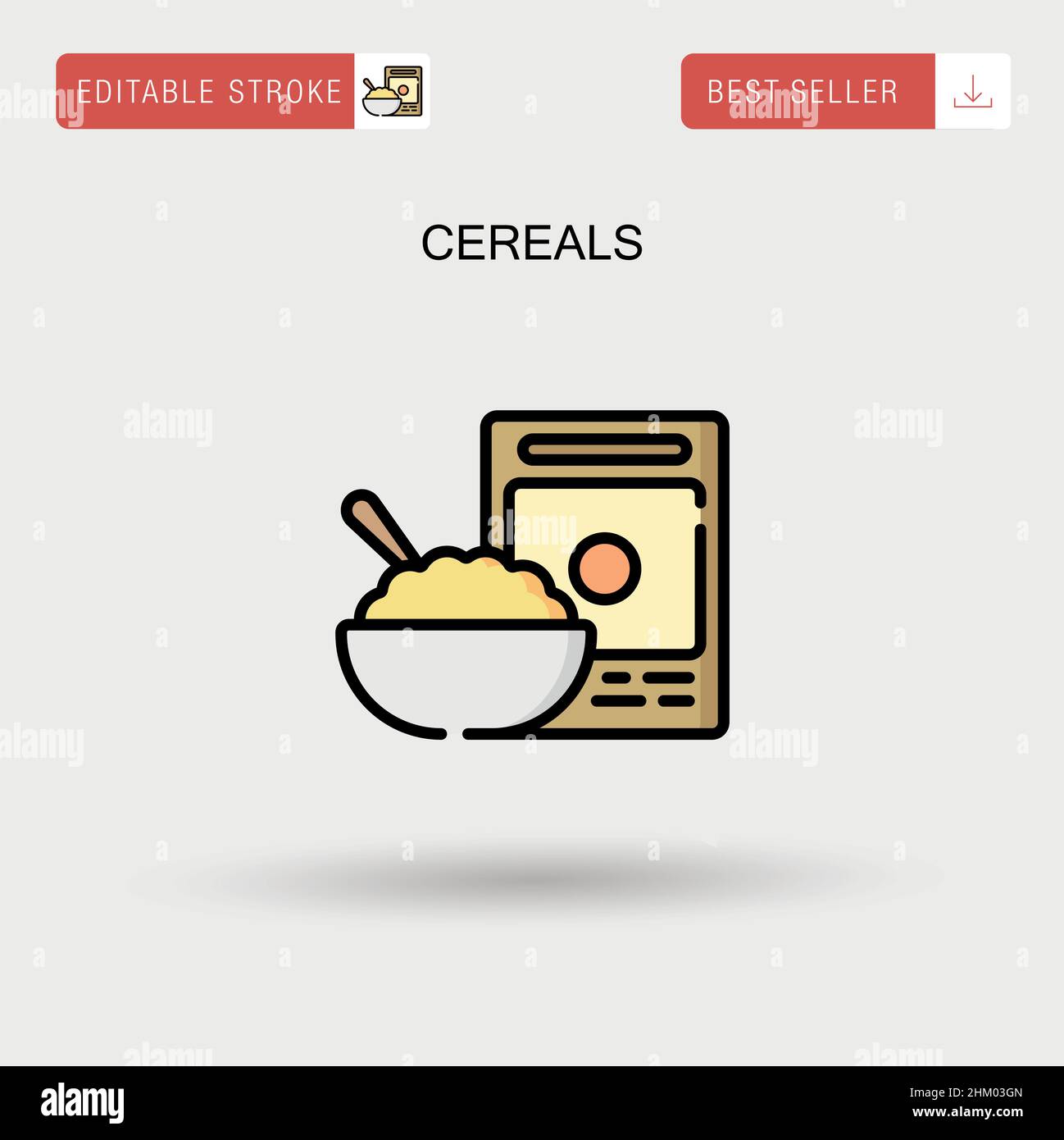 Cereals Simple vector icon Stock Vector Image & Art - Alamy