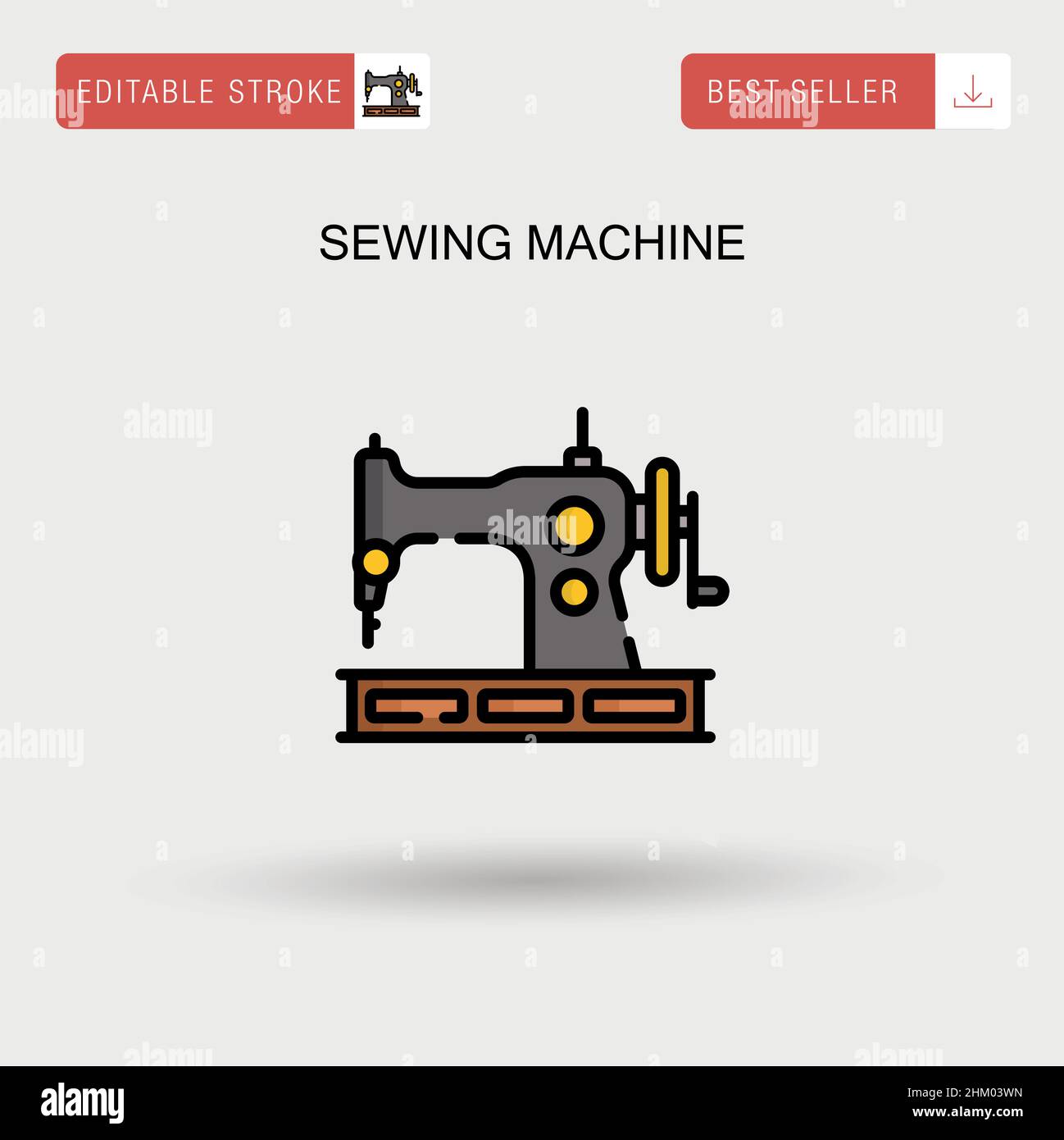 Sewing machine Simple vector icon Stock Vector Image & Art - Alamy