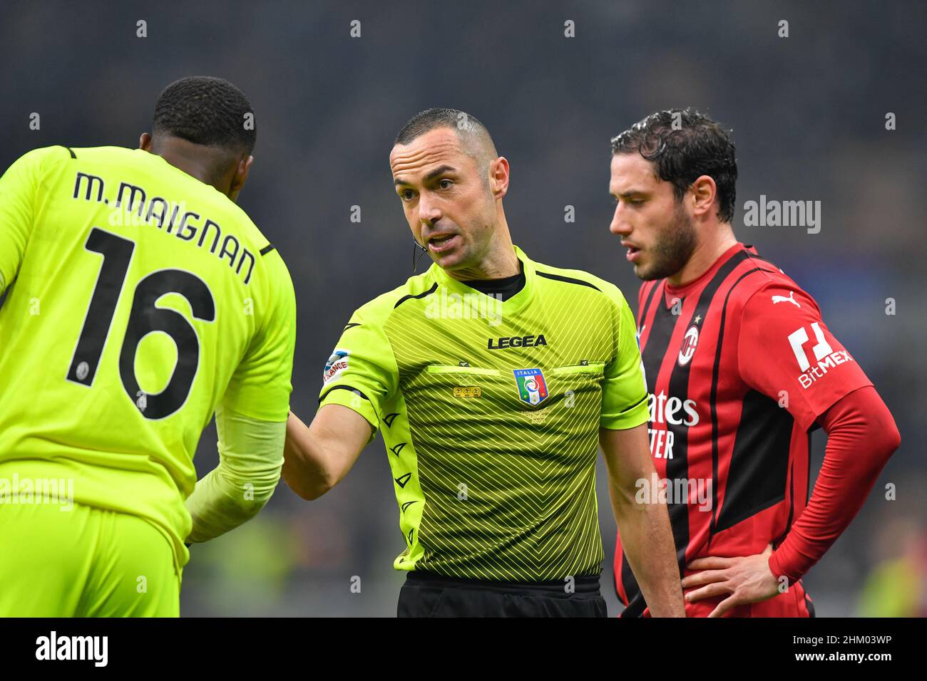 Milano, Italy. 05th Feb, 2022. Referee Marco Guida seen in the Serie A ...