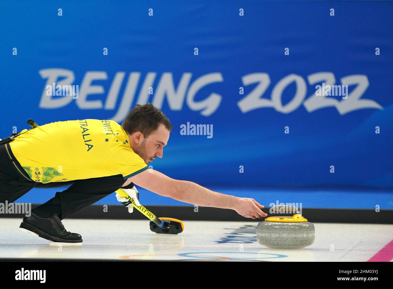 Australia's Dean Hewitt in action against Canada during the Mixed ...