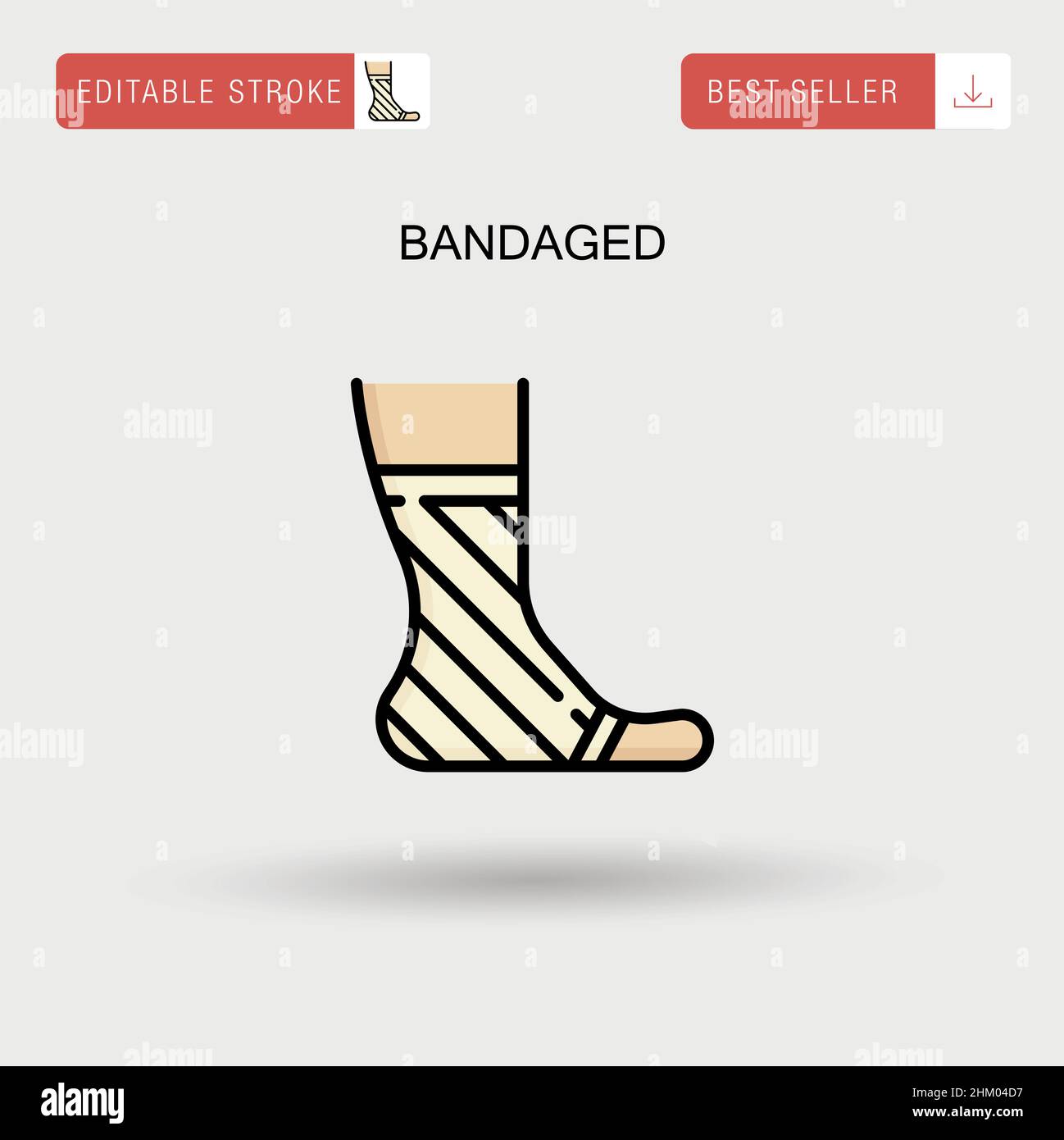 Man Bandaged Hand Stock Vector Images - Alamy