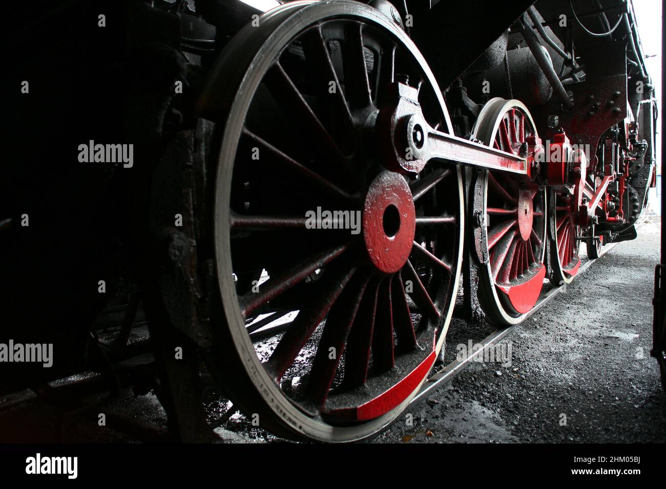 Closeup shot of an old locomotive train Stock Photo - Alamy