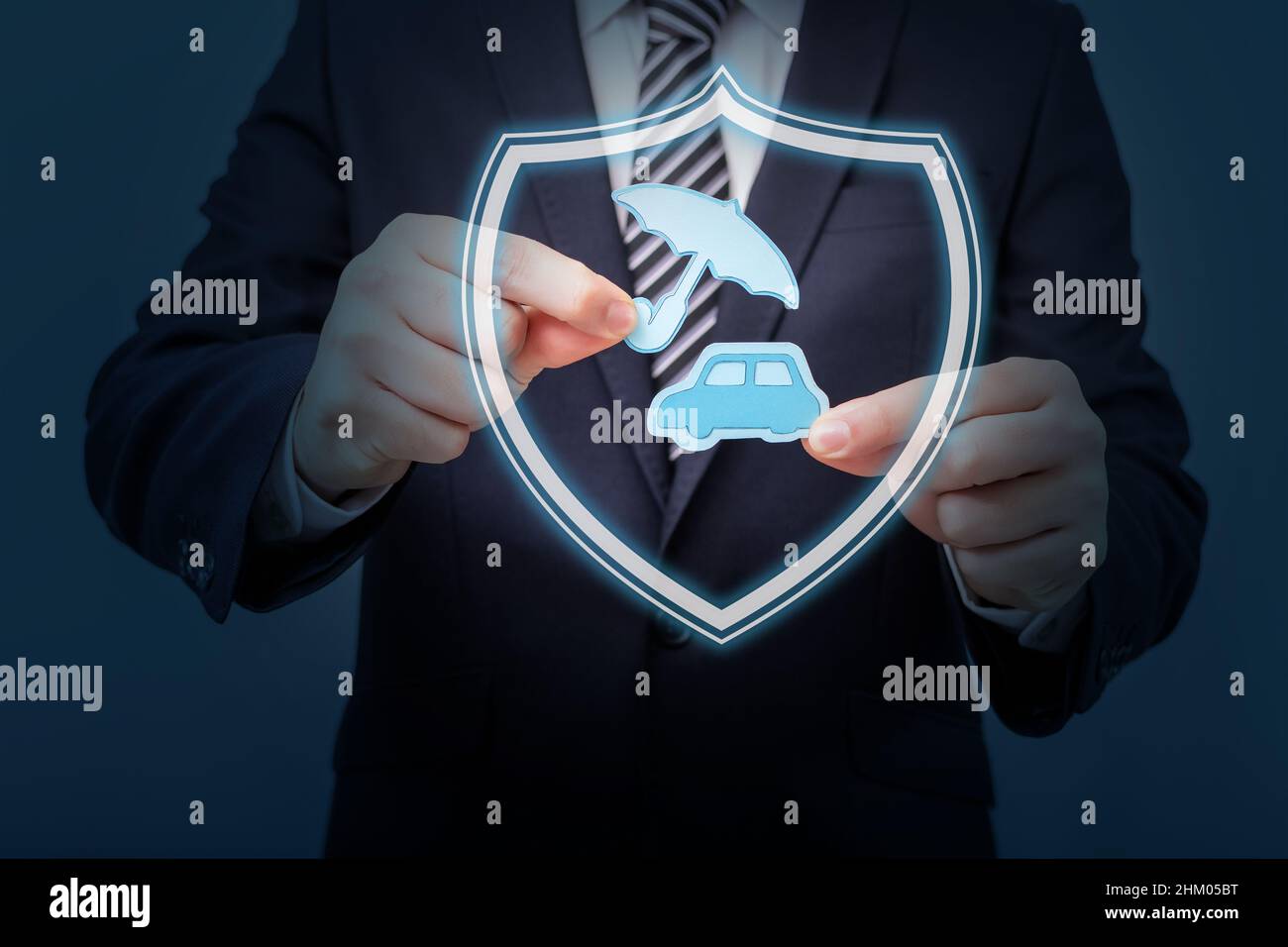 Illustration of a car protection concept Stock Photo - Alamy