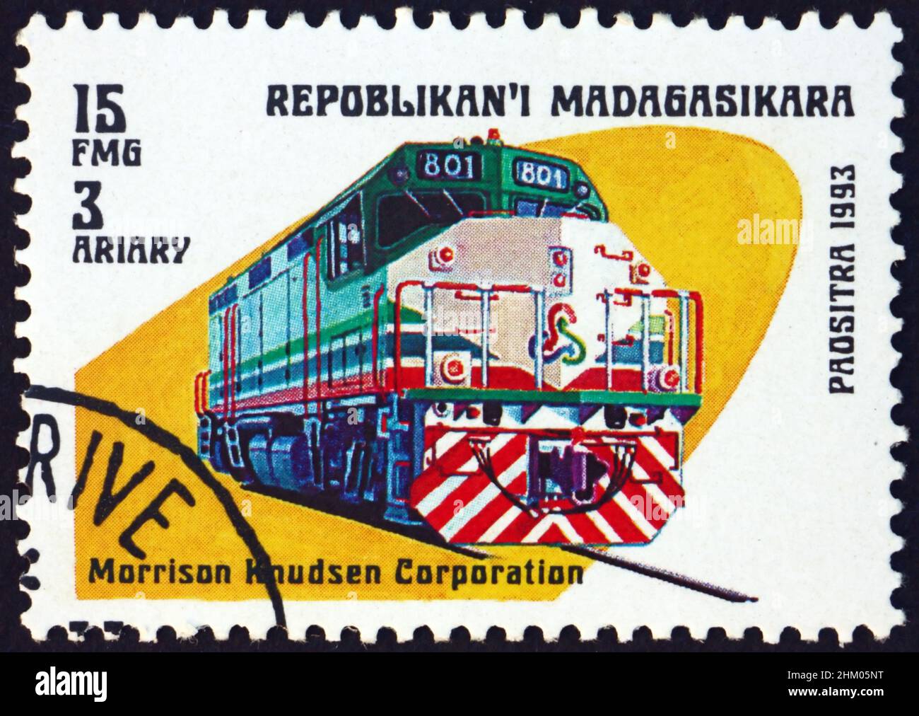 MALAGASY - CIRCA 1993: a stamp printed in Malagasy, Madagascar shows ...