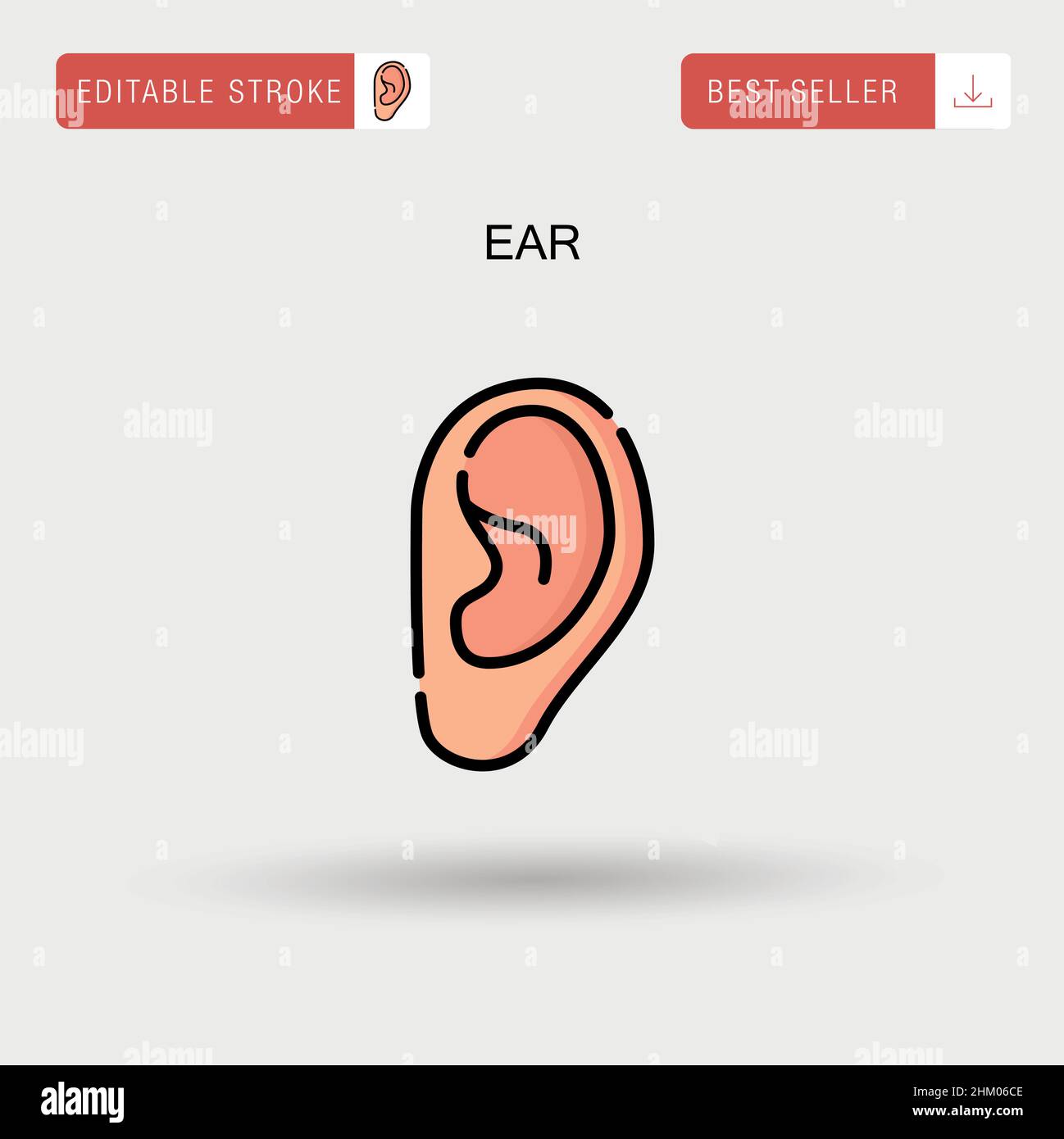 Human ear cartoon Stock Vector Images - Alamy