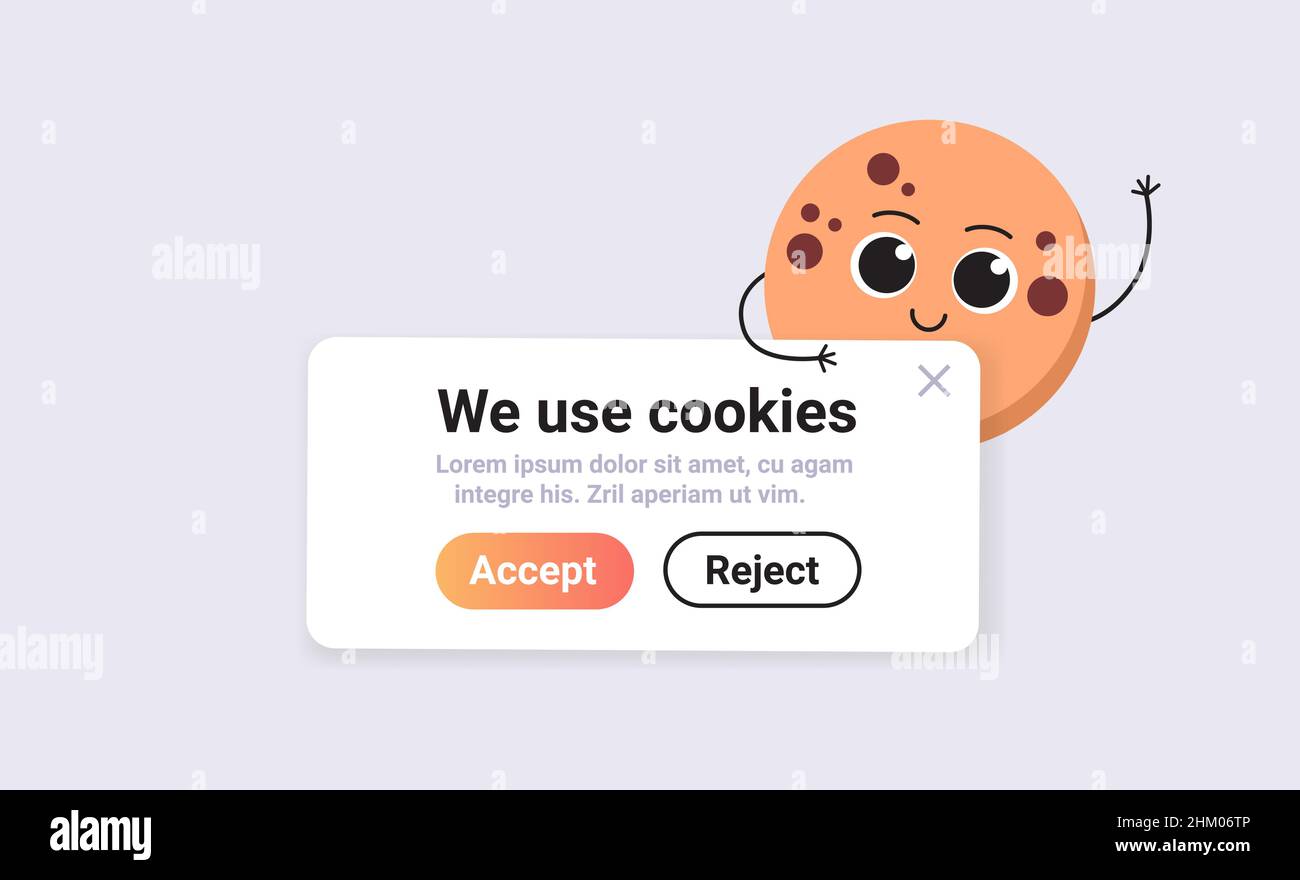 protection of personal information cookie mascot character with ...