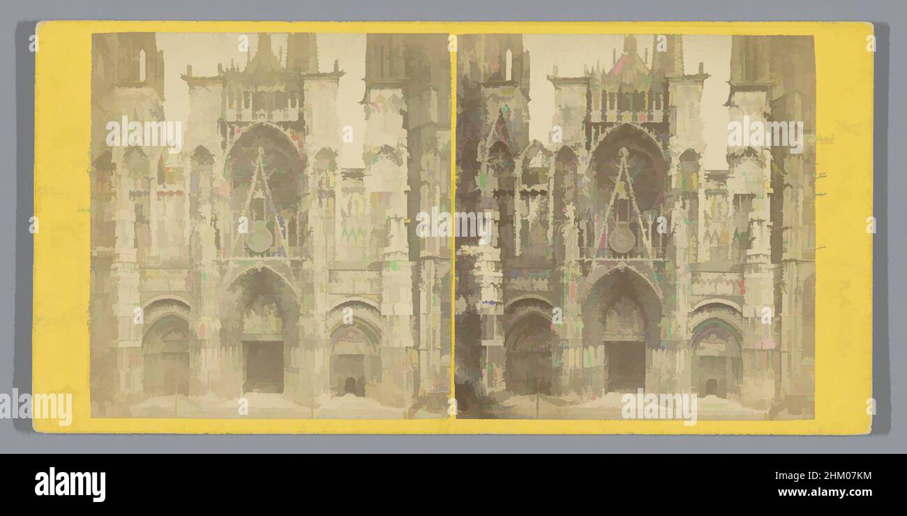 Art inspired by Facade of Rouen Cathedral, Rouen, Portail de la ...