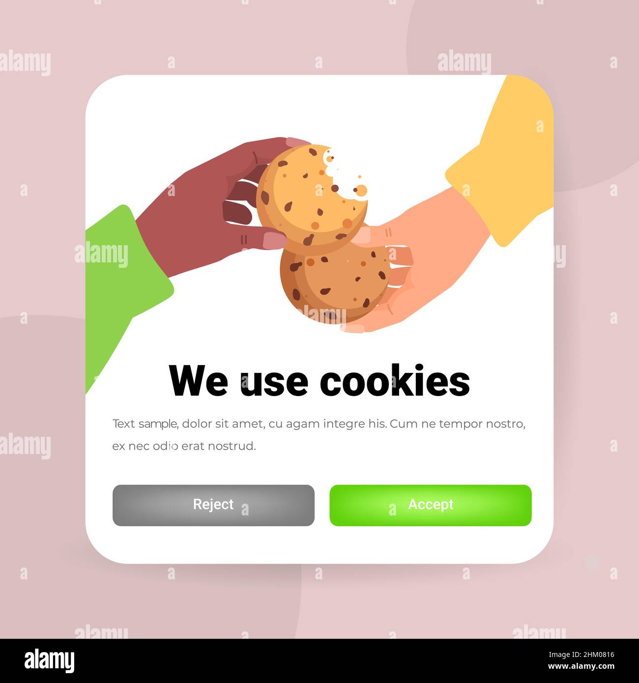 people hands holding cookie protection of personal information internet ...
