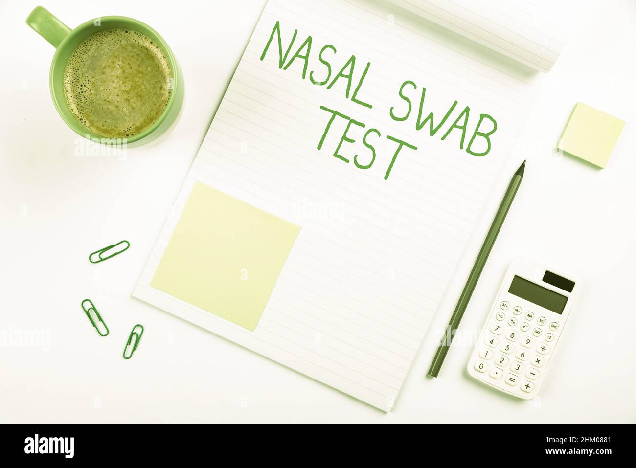 Handwriting text Nasal Swab Test. Internet Concept diagnosing an upper ...