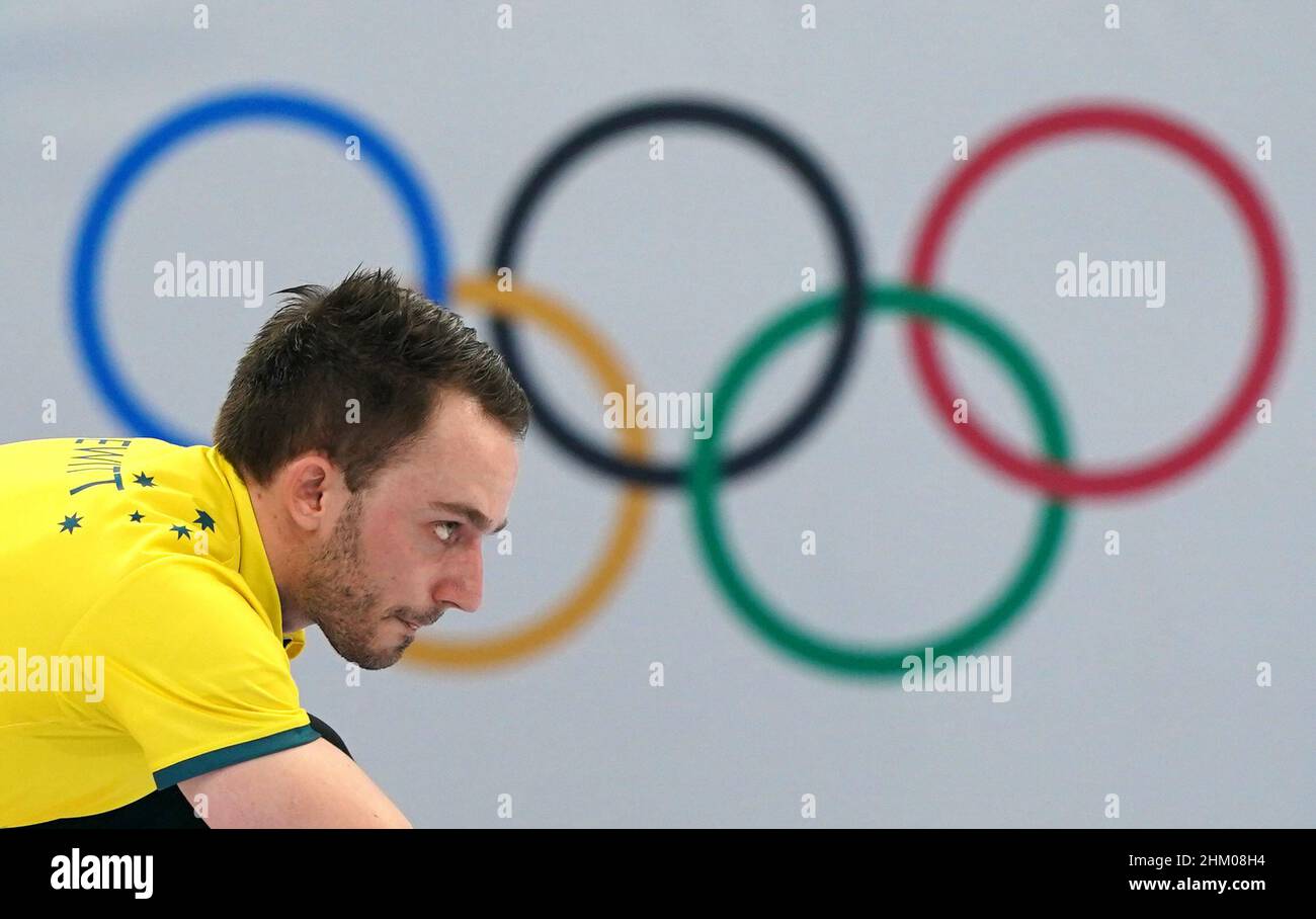 Australia's Dean Hewitt in action against Canada during the Mixed ...