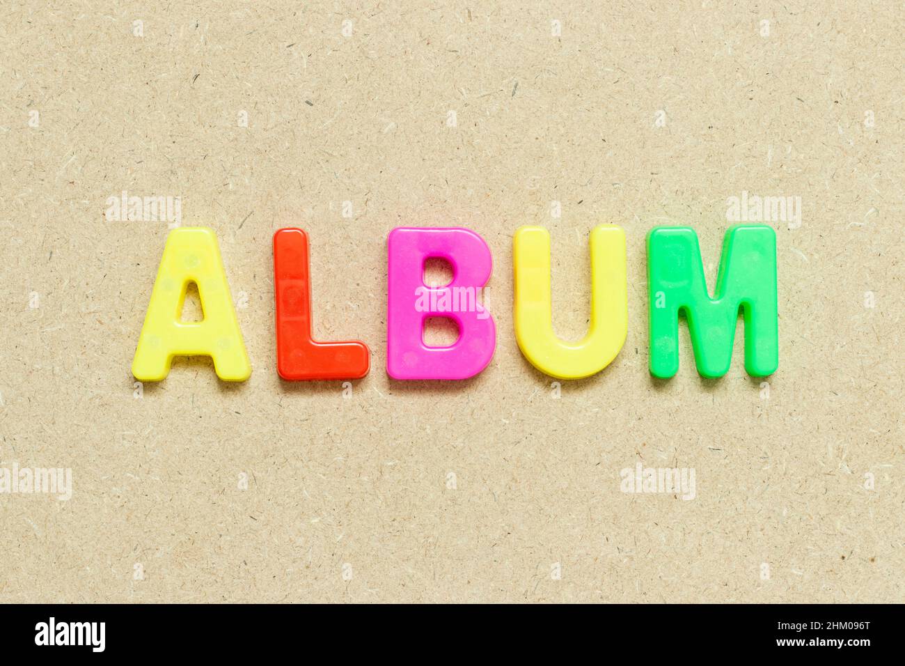 Color alphabet letter with word album on wood background Stock Photo ...