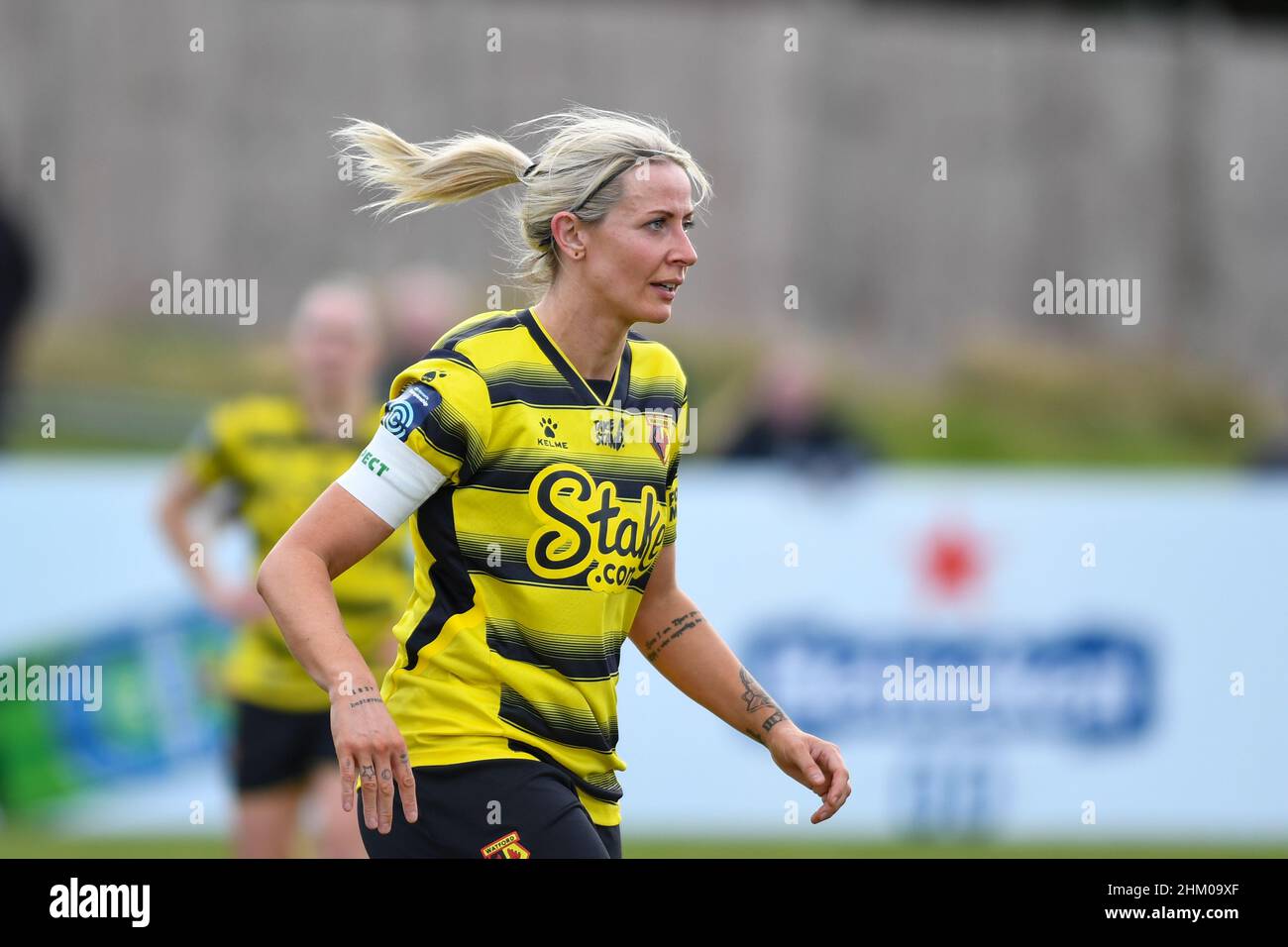 Croydon Emma Beckett ( 13 Watford) during the FA Championship between ...