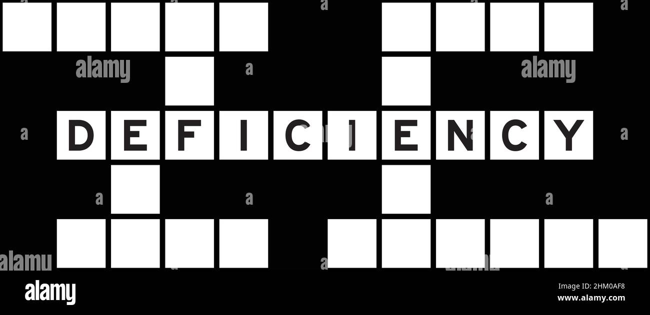 Alphabet letter in word deficiency on crossword puzzle background Stock ...