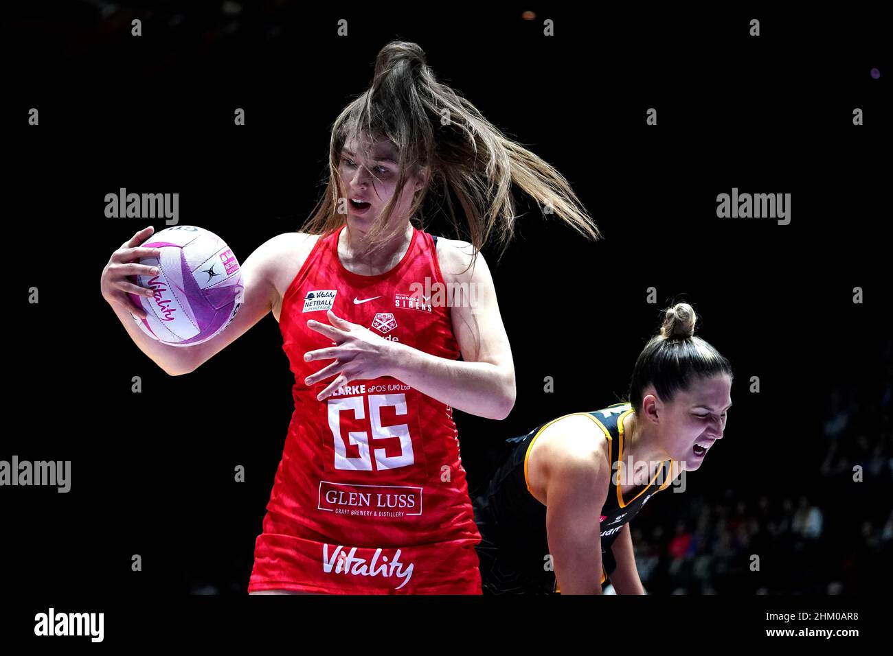 Stratchclyde Sirens' Bethan Goodwin during the Vitality Netball ...