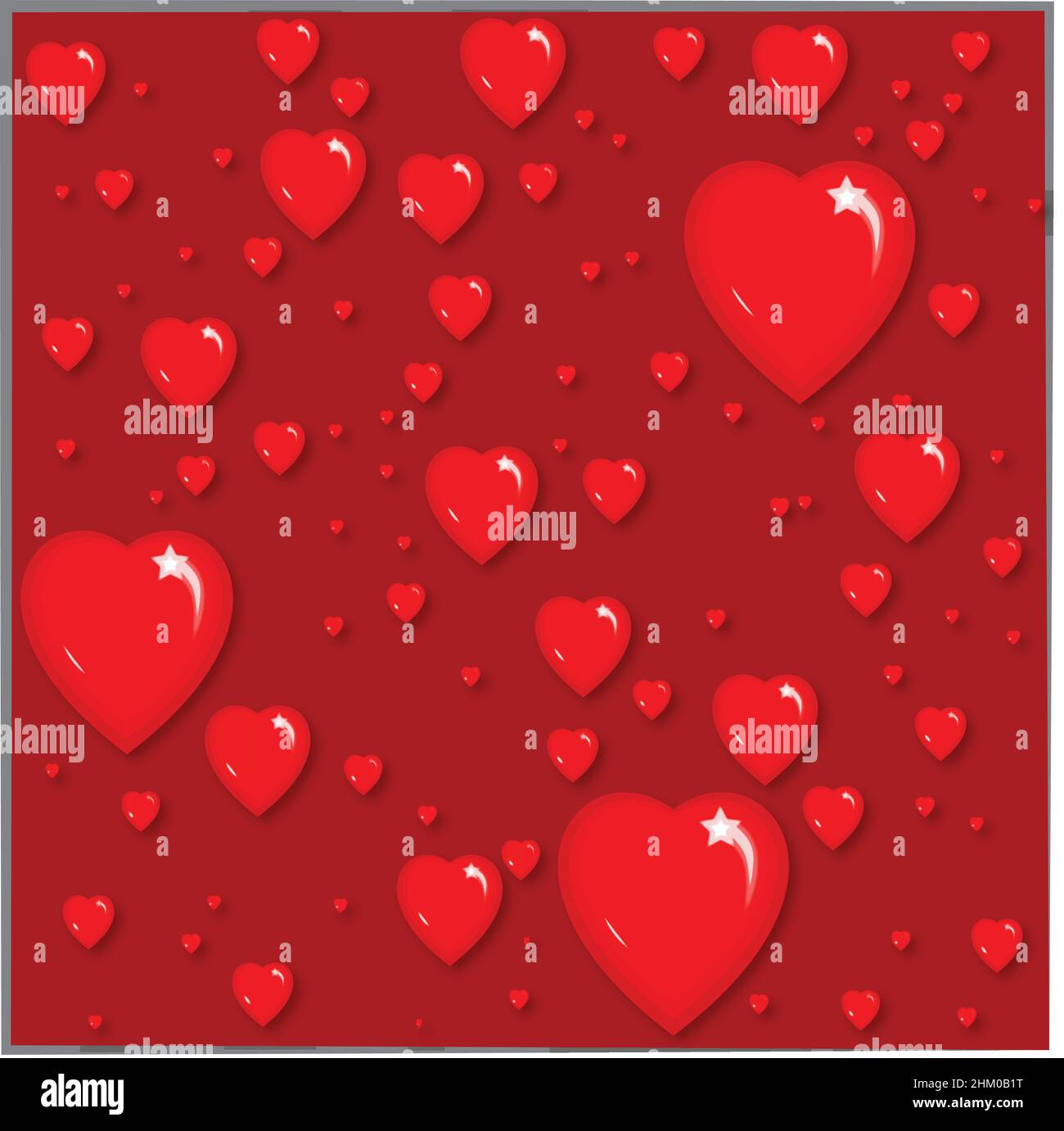 Hearts Red Diferent Sizes background Stock Vector Image & Art - Alamy