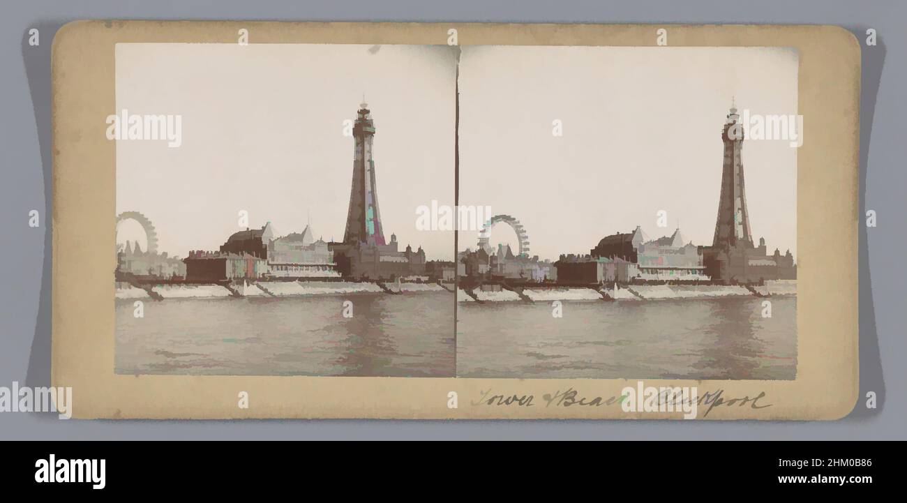 Art inspired by View of the coast of Blackpool, with a view of ...