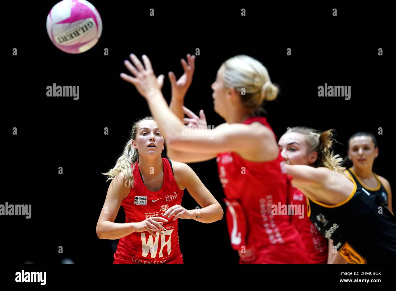 Stratchclyde Sirens' Bethany Dix during the Vitality Netball ...