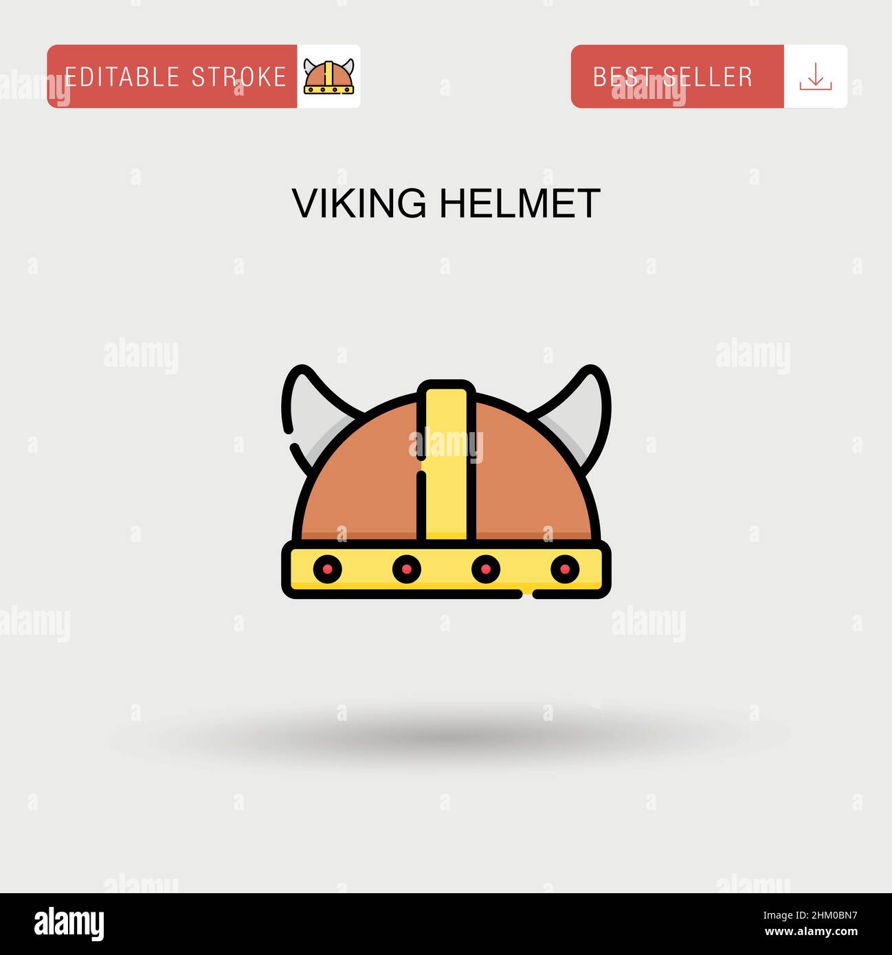 Horned viking helmet Stock Vector Images - Alamy