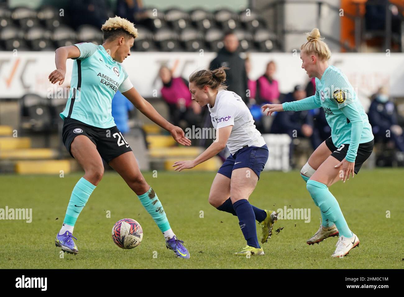 Tottenham Hotspur's Angela Addison and Brighton and Hove Albion's ...