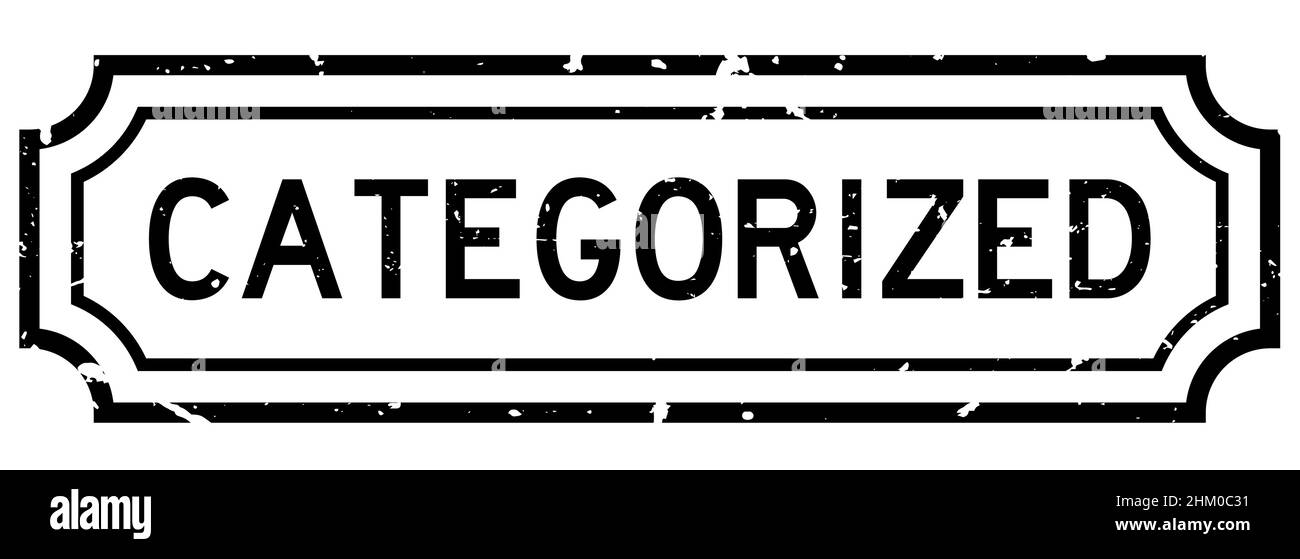 Grunge black categorized word rubber seal stamp on white background ...