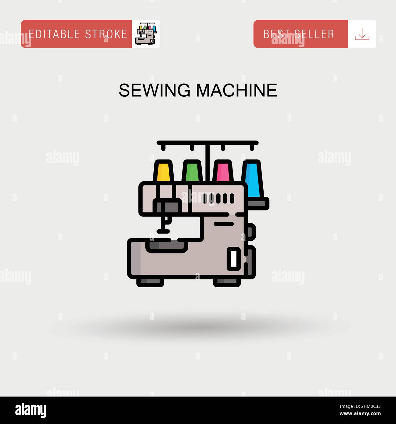 Sewing machine Simple vector icon Stock Vector Image & Art - Alamy