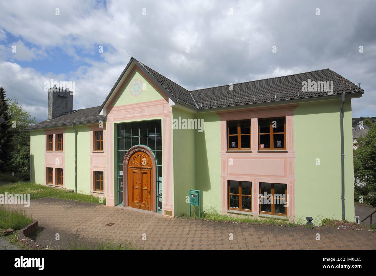 Modern building as a pharmacy museum in Bad Schwalbach, Hesse, Germany ...