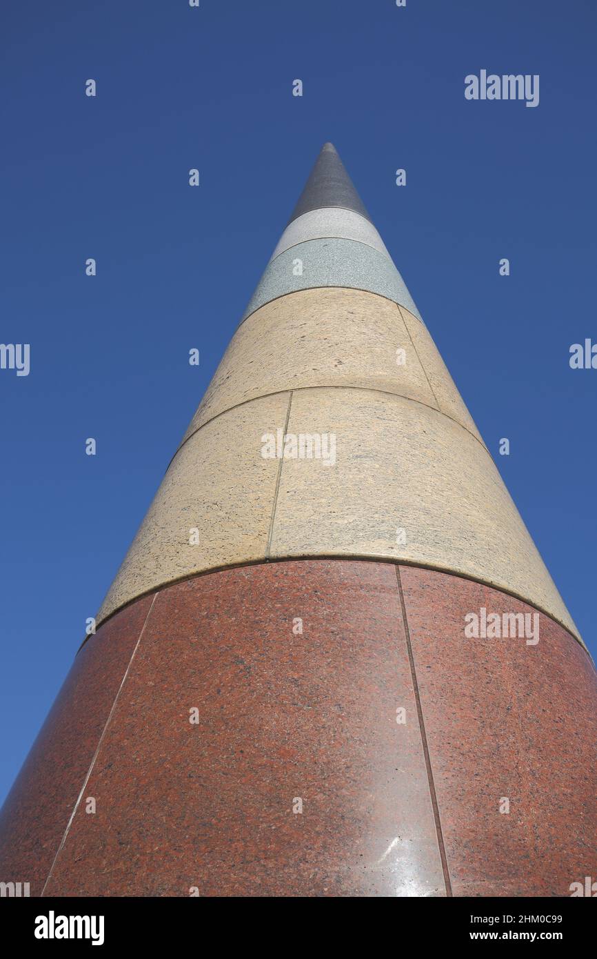 Detail of the pyramid at the market square in Bad Vilbel, Hesse ...