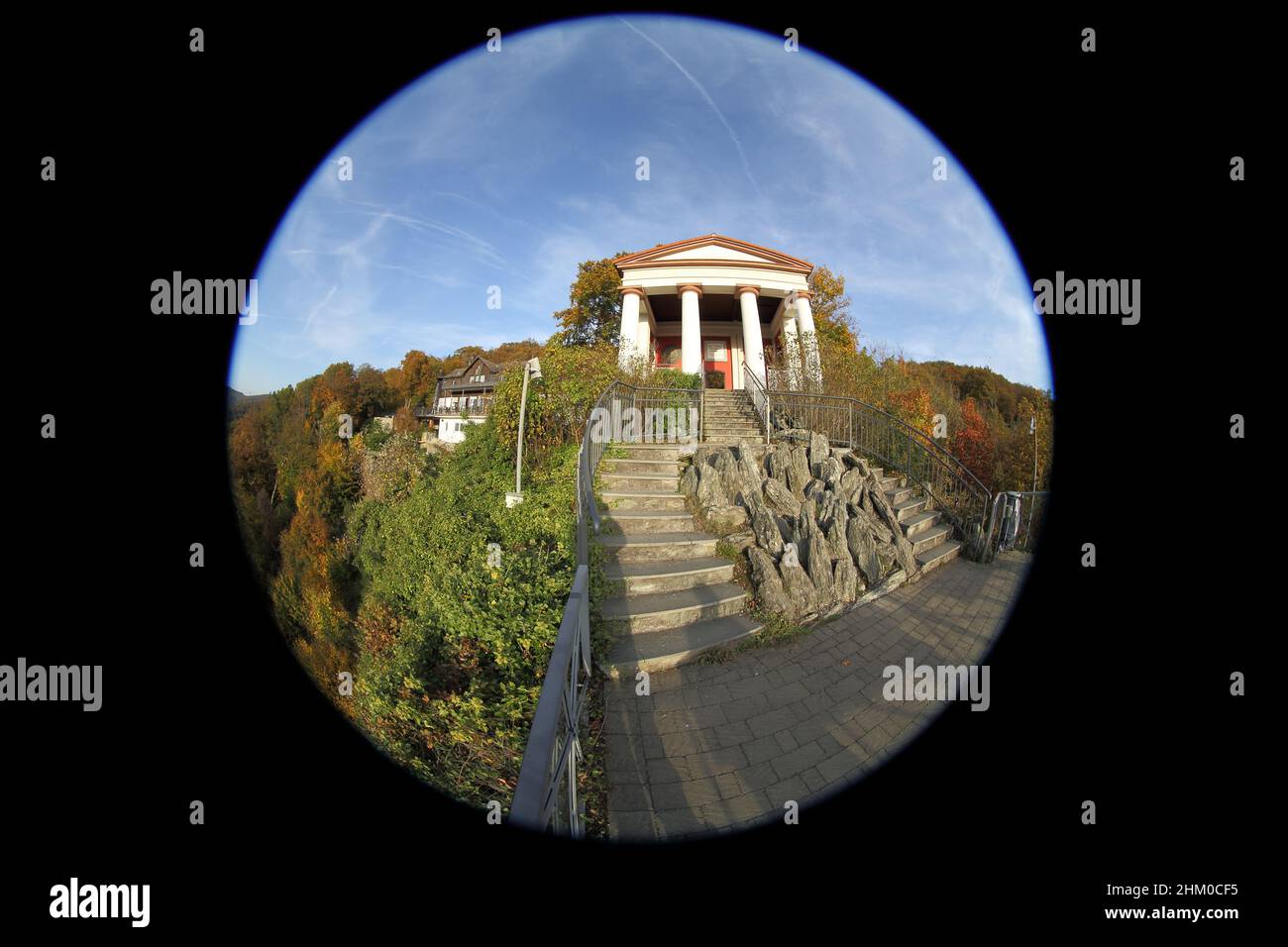 Imperial Temple with wide-angle lens, fisheye, photographed in Eppstein ...