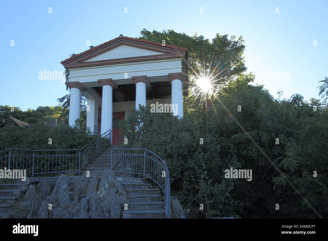 Imperial Temple in the back light near Eppstein im Taunus, Hesse ...