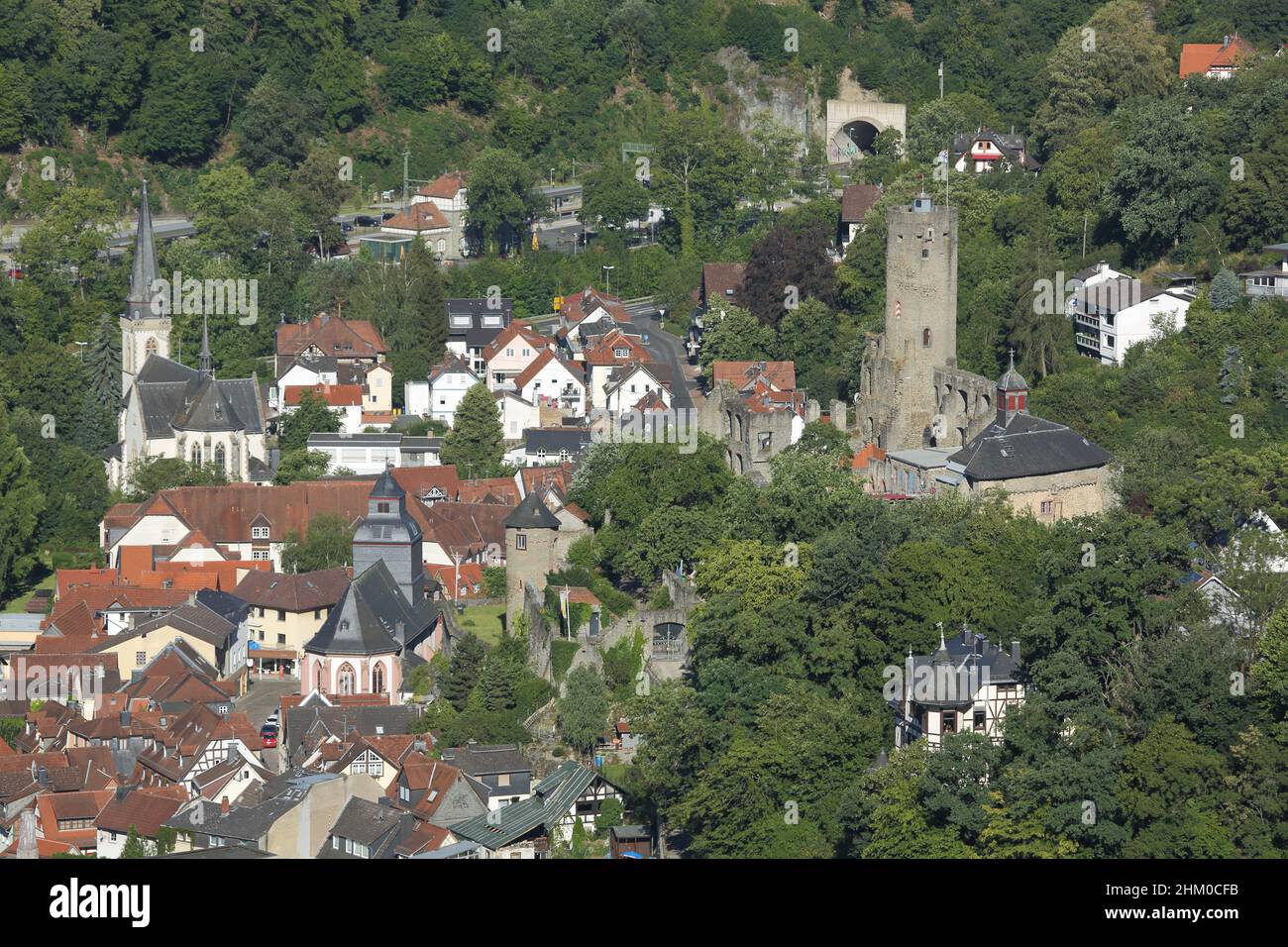 View from the Imperial Temple with cityscape of Eppstein, Taunus, Hesse ...