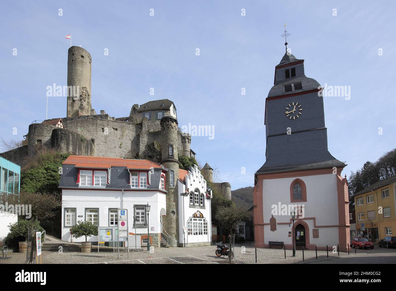 Eppstein Castle and Evangelical Valley Church, Eppstein, Taunus, Hesse ...