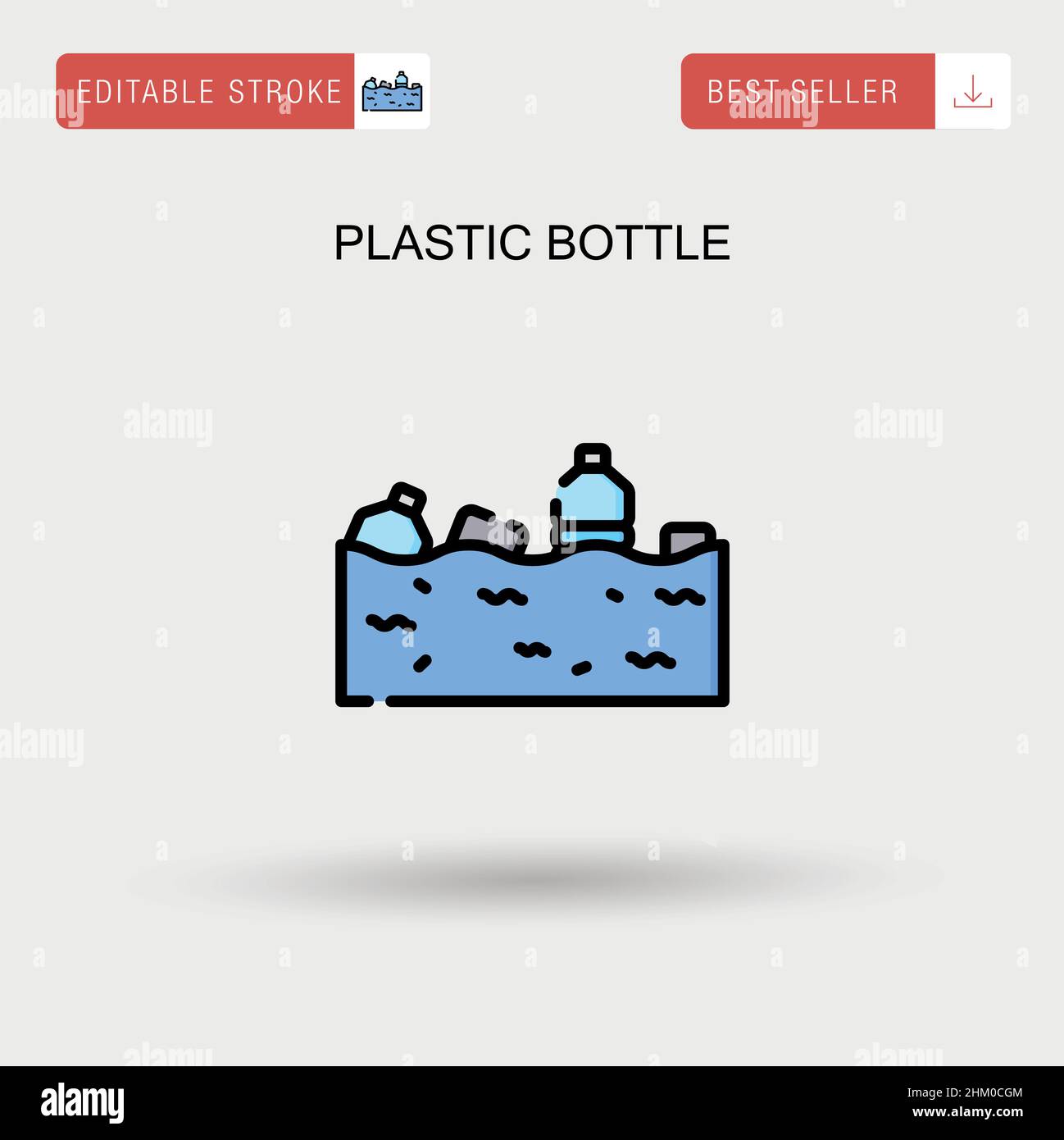 Plastic bottle waste icon hi-res stock photography and images - Alamy