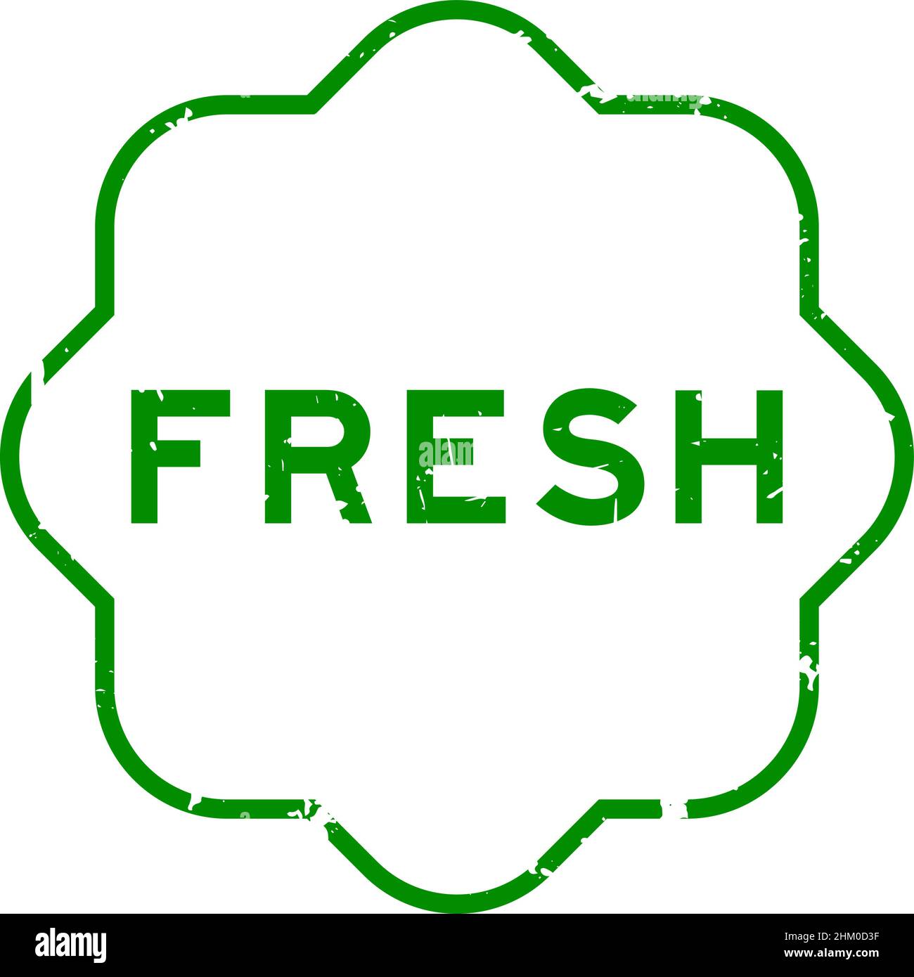 Grunge green fresh word rubber seal stamp on white background Stock ...
