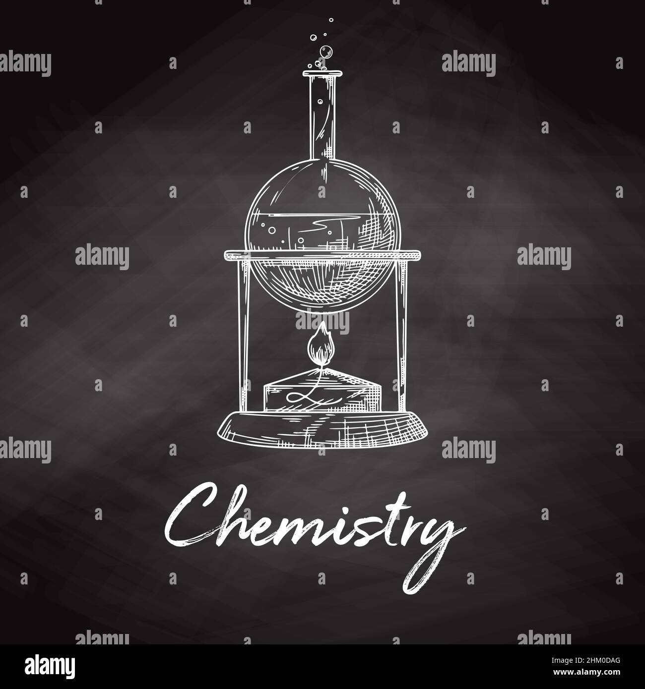 Sketch of chemical laboratory objects. Glassware for a chemical ...