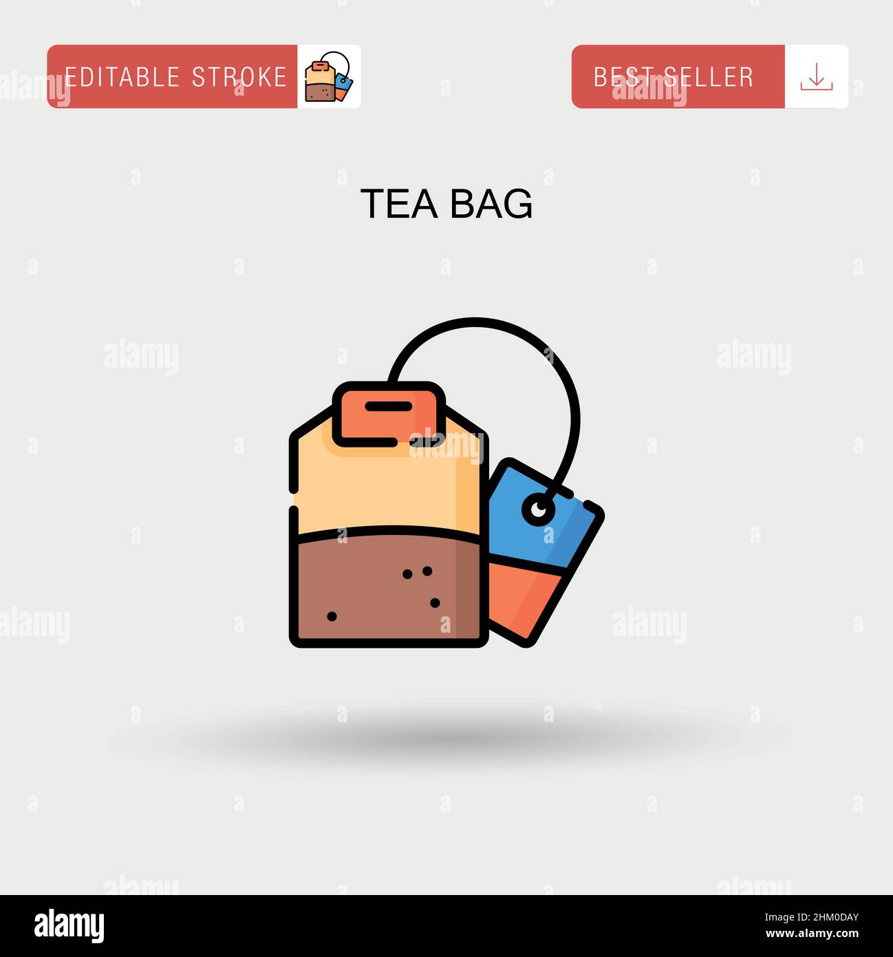 Tea bag Simple vector icon Stock Vector Image & Art - Alamy