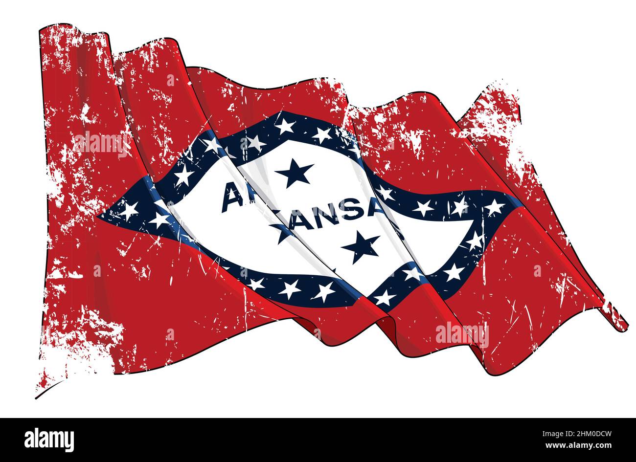 Vector Textured Grunge illustration of a Waving Flag of the State of ...