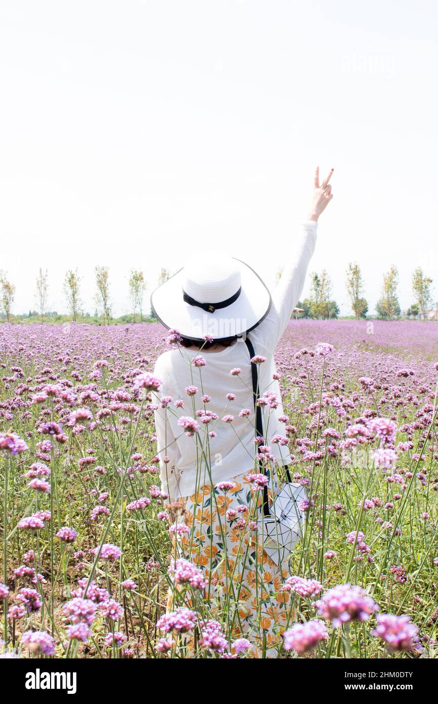 Girl Making Peace Sign High Resolution Stock Photography and Images - Alamy
