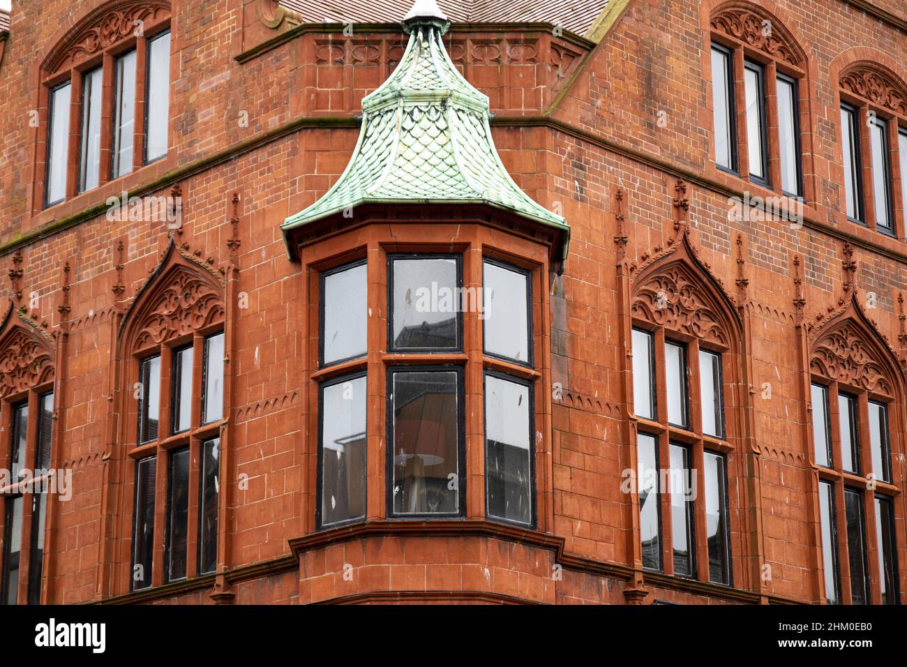 The front facade of the red brick building in Scarborough, UK Stock ...