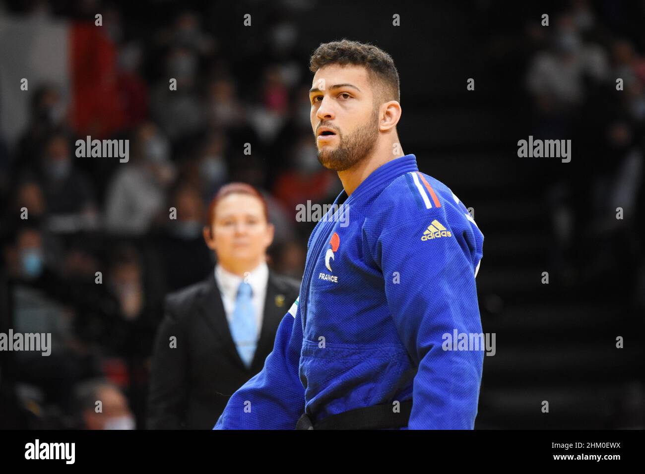 Alexis Mathieu (FRA) competes on men's -90 kg during the Paris Grand ...