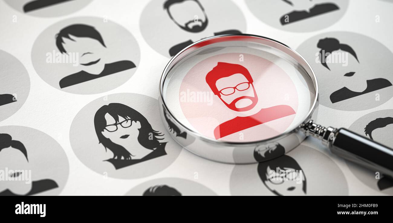 Recruitment, search job vacancy, HR human resources and social network ...