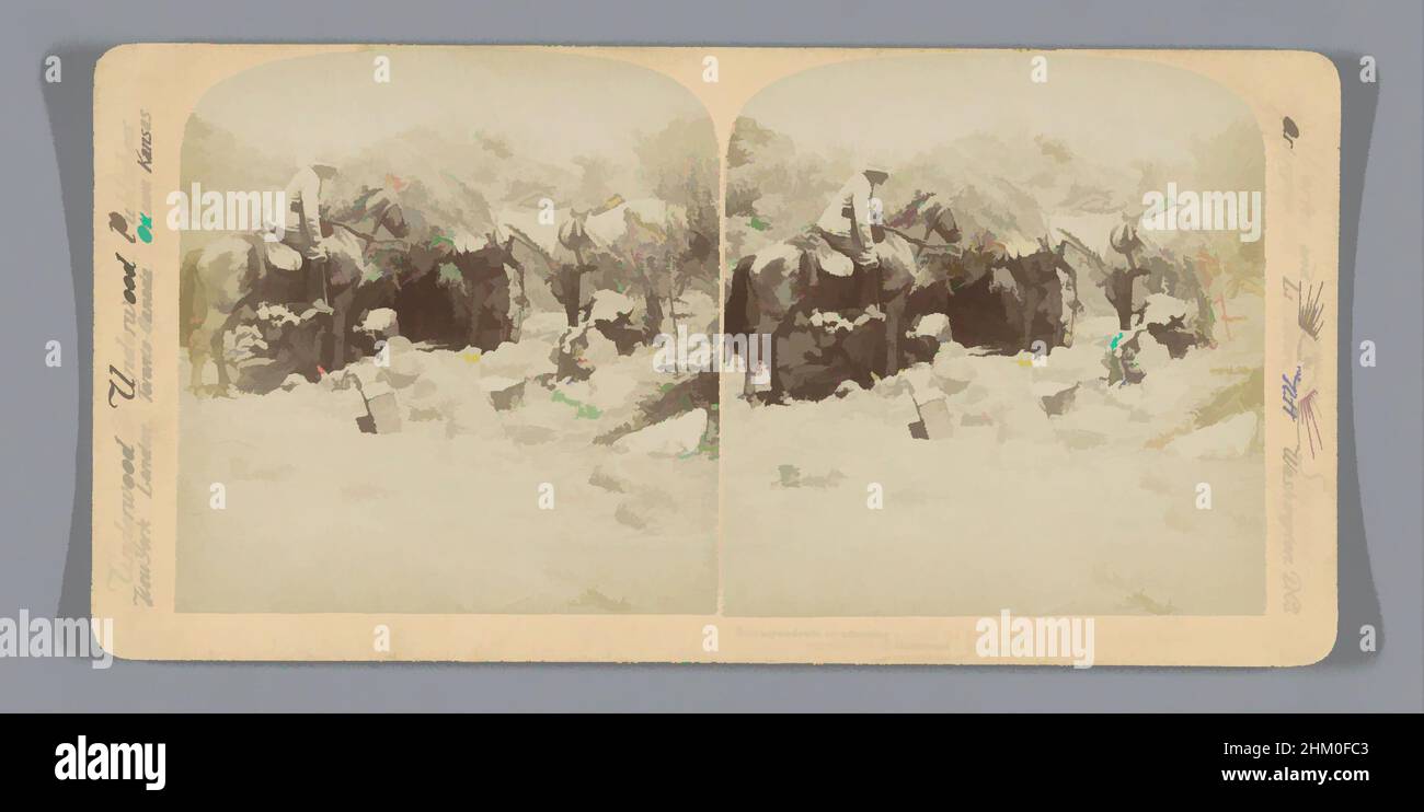 Art inspired by Two British examining a Boer hideout at Klip Drift ...