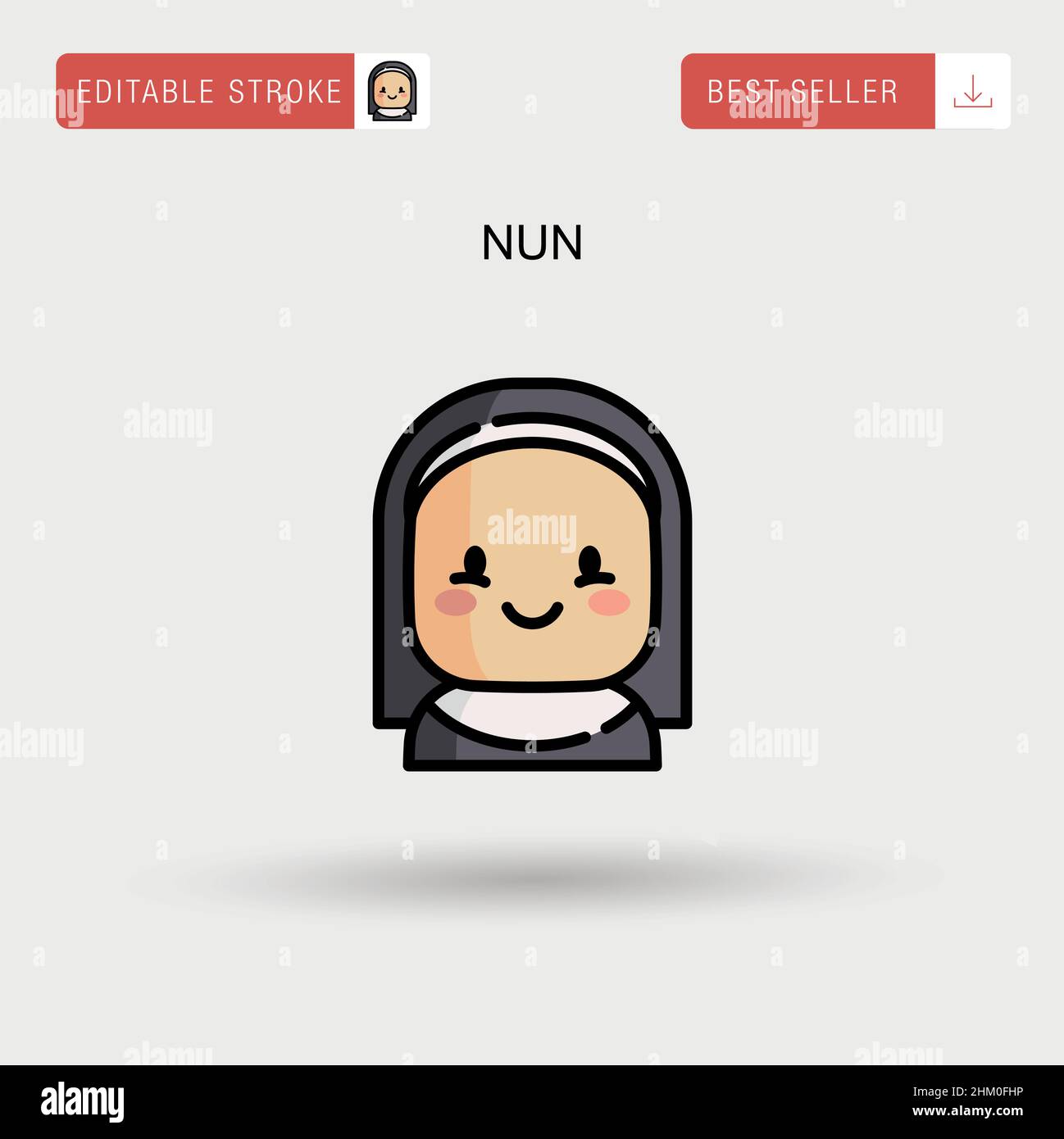Nun Simple vector icon Stock Vector Image & Art - Alamy