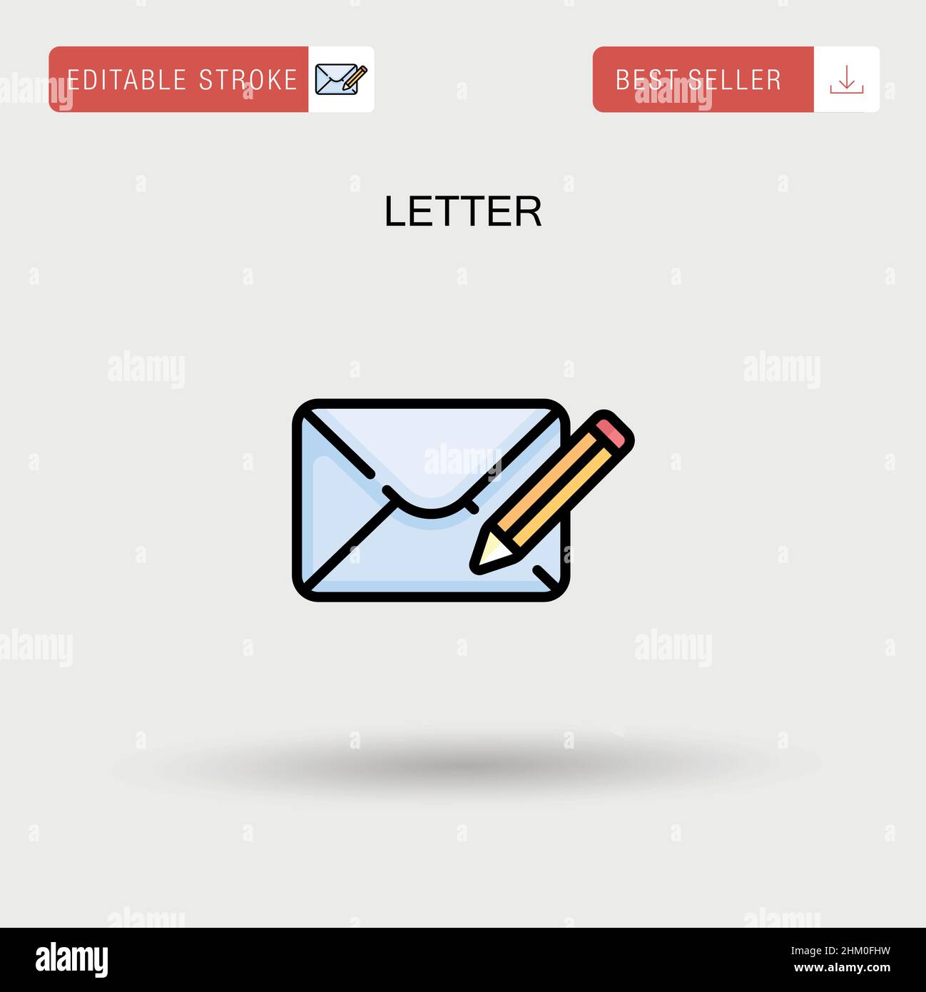 Letter Simple vector icon Stock Vector Image & Art - Alamy