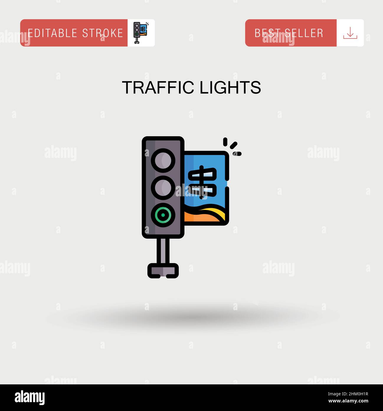 Traffic lights icon simple hi-res stock photography and images - Alamy