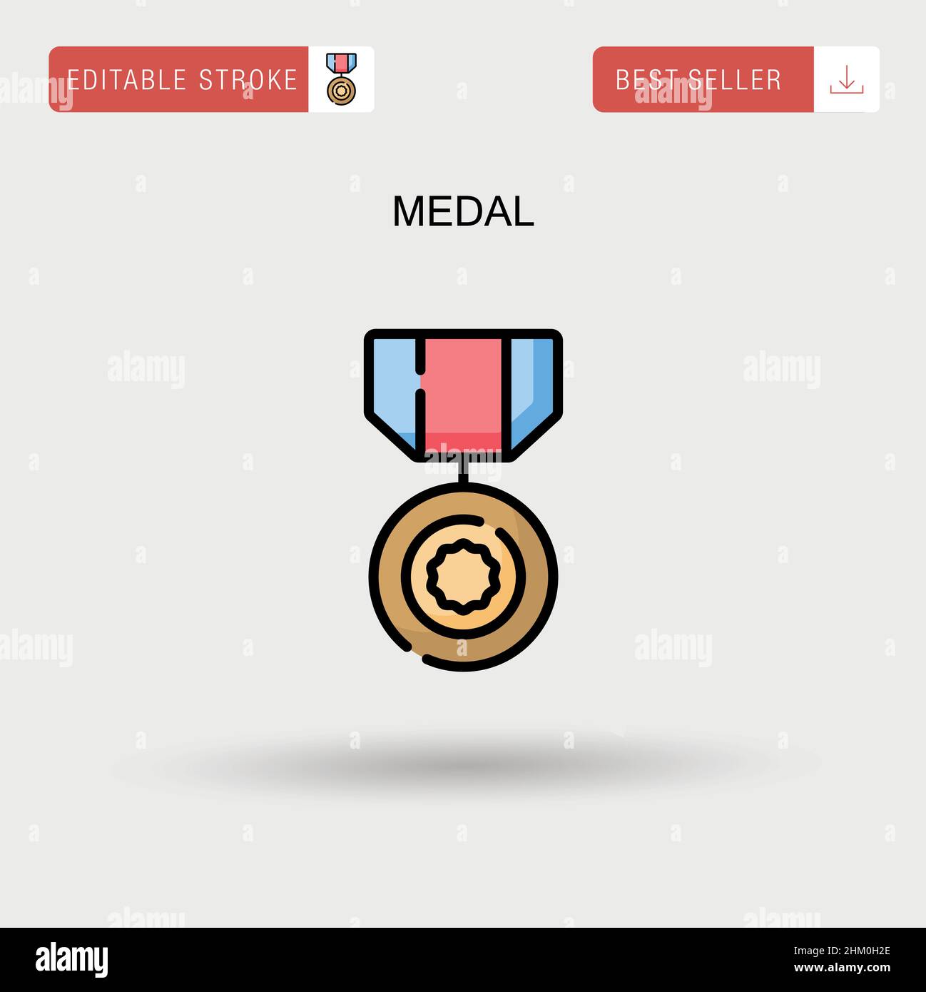 Medal Simple vector icon Stock Vector Image & Art - Alamy