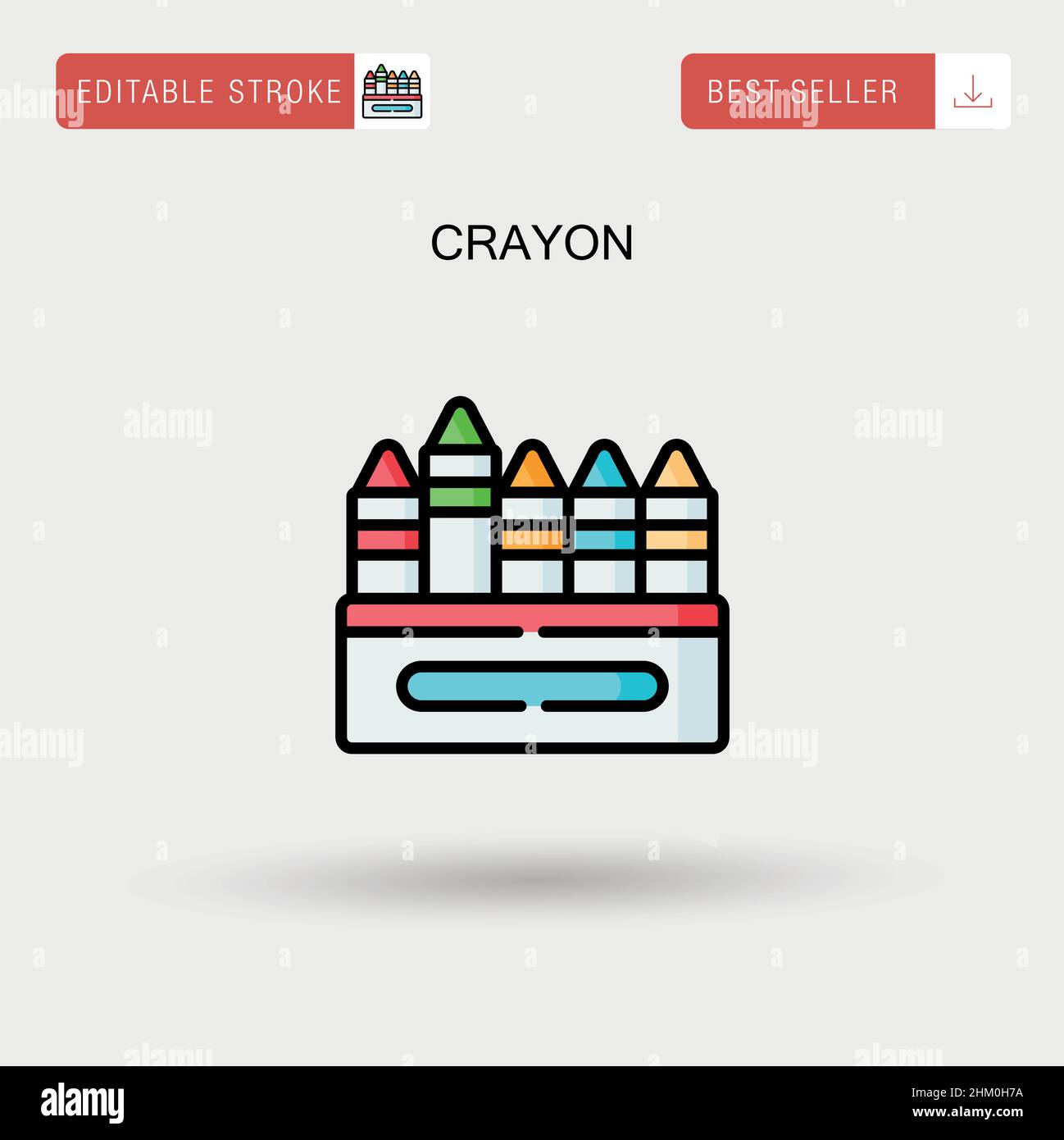 Crayon brush stroke red Stock Vector Images - Alamy