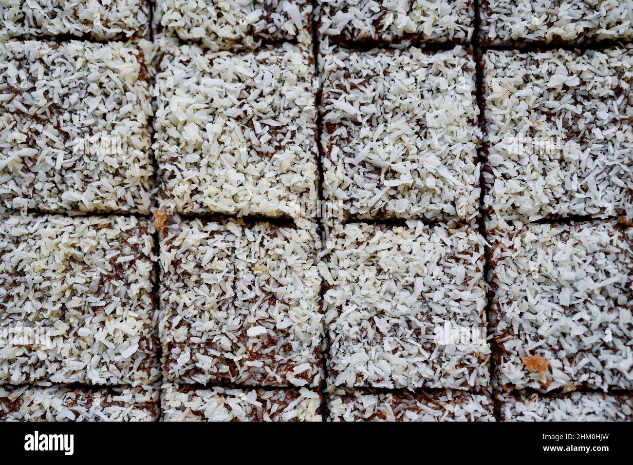 chocolate cake with cocos made on oven plate Stock Photo - Alamy
